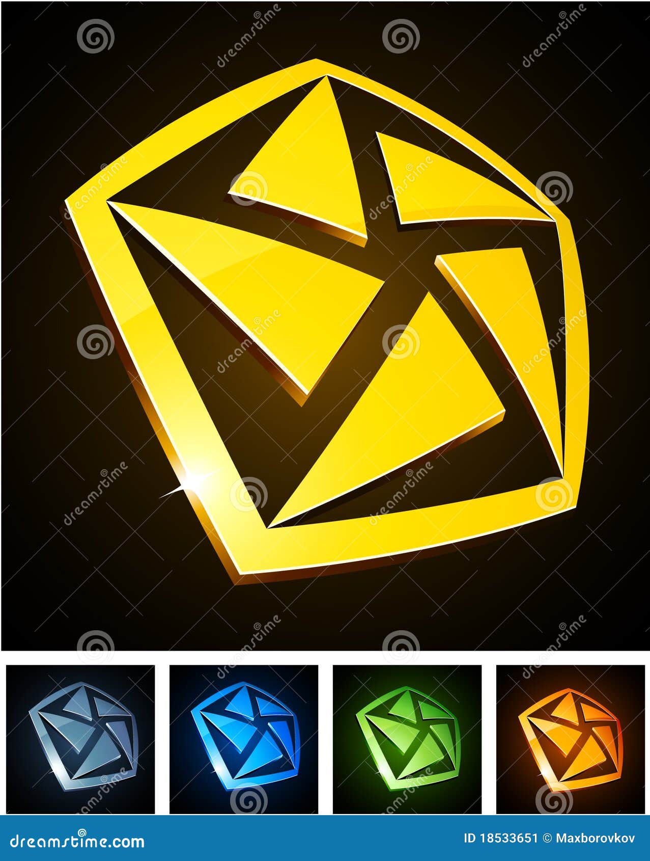 Color vibrant emblems. stock vector. Illustration of orange - 18533651