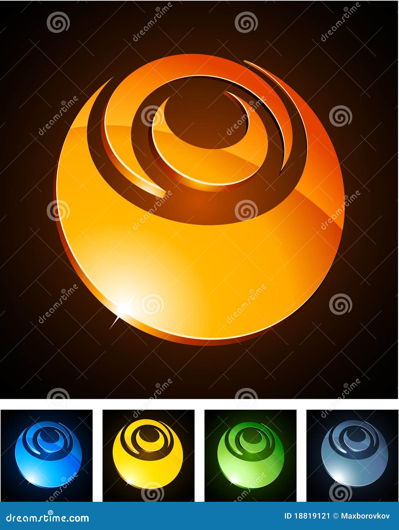 Color vibrant emblems. stock vector. Illustration of futuristic - 18819121