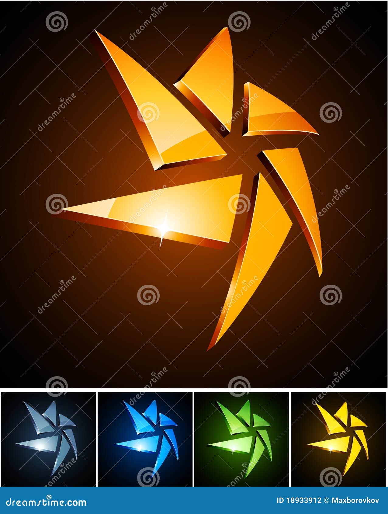 Color vibrant emblems. stock vector. Illustration of perspective - 18933912