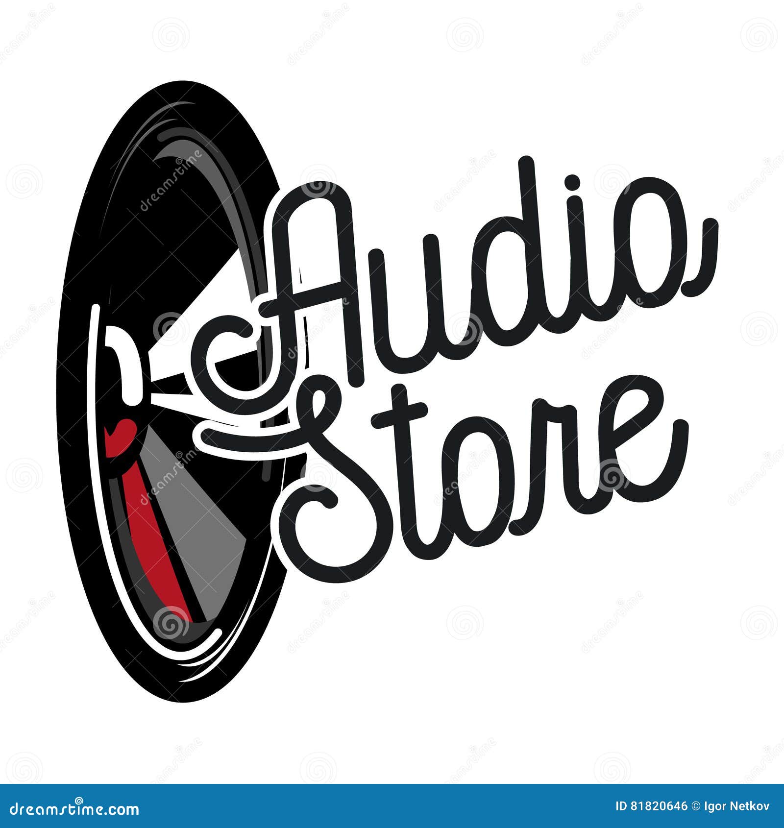 Color Vintage Audio Store Emblem Stock Vector - Illustration of brand ...