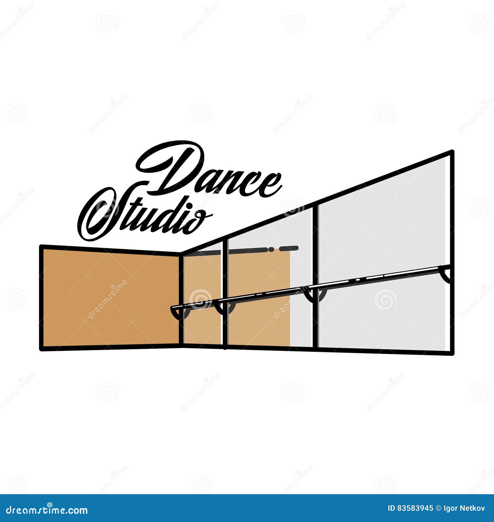 Color Vintage Dance Studio Emblem Stock Vector - Illustration of ...
