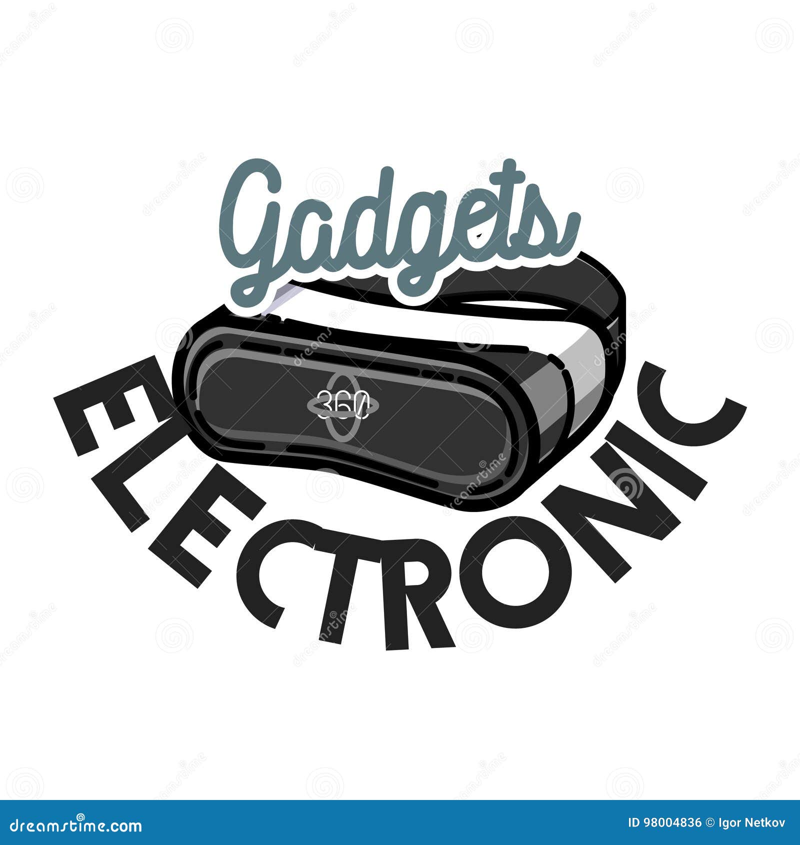 Color Vintage Electronic Gadgets Emblem Stock Vector - Illustration of ...
