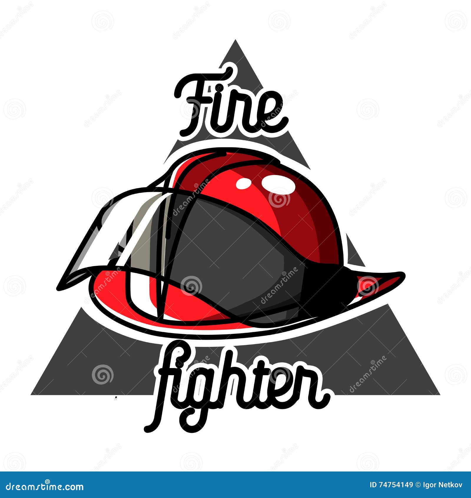 Color Vintage Fireman Emblems Stock Vector - Illustration of logo ...