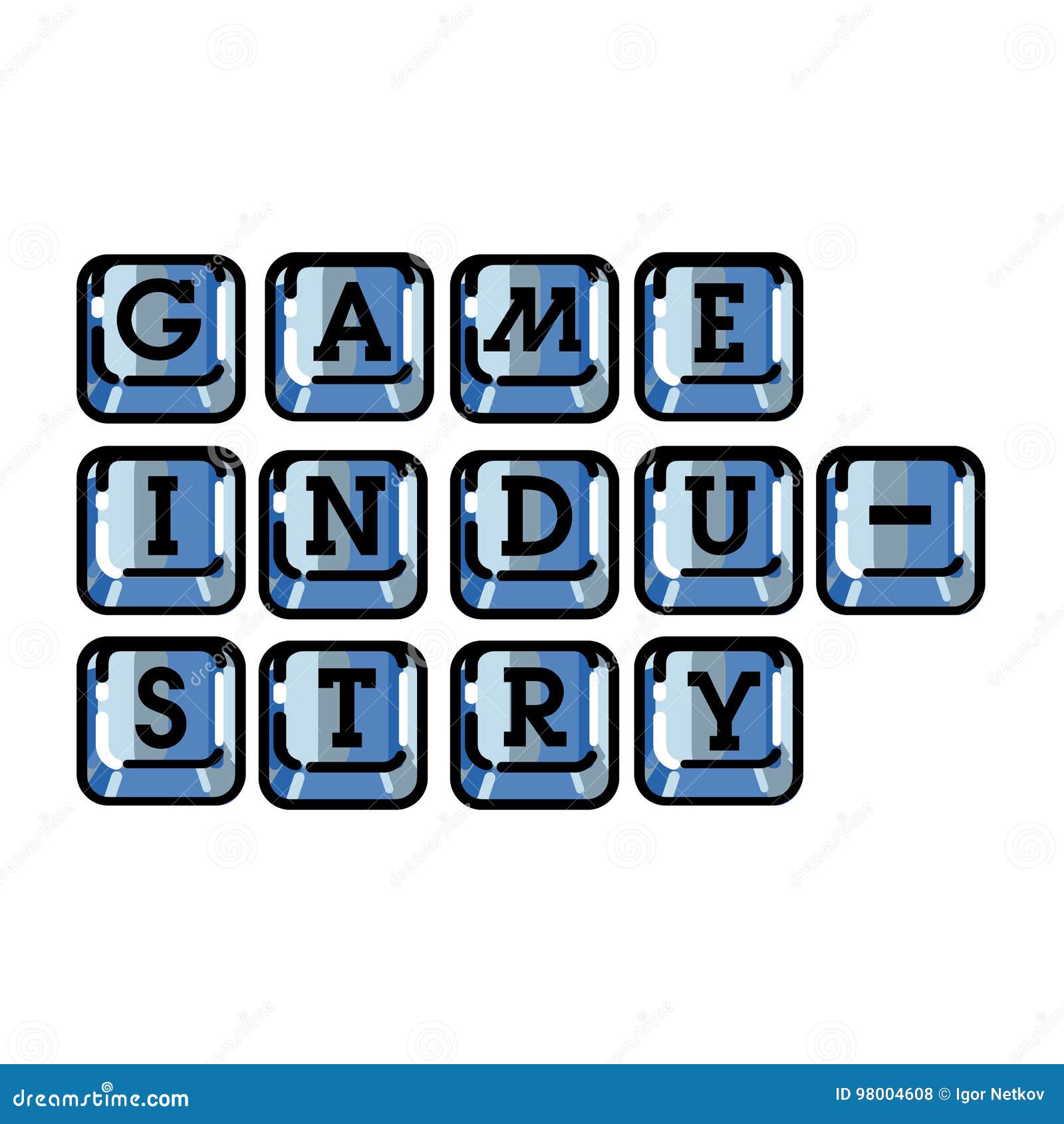 Color Vintage Game Industry Emblem Stock Vector - Illustration of brand ...