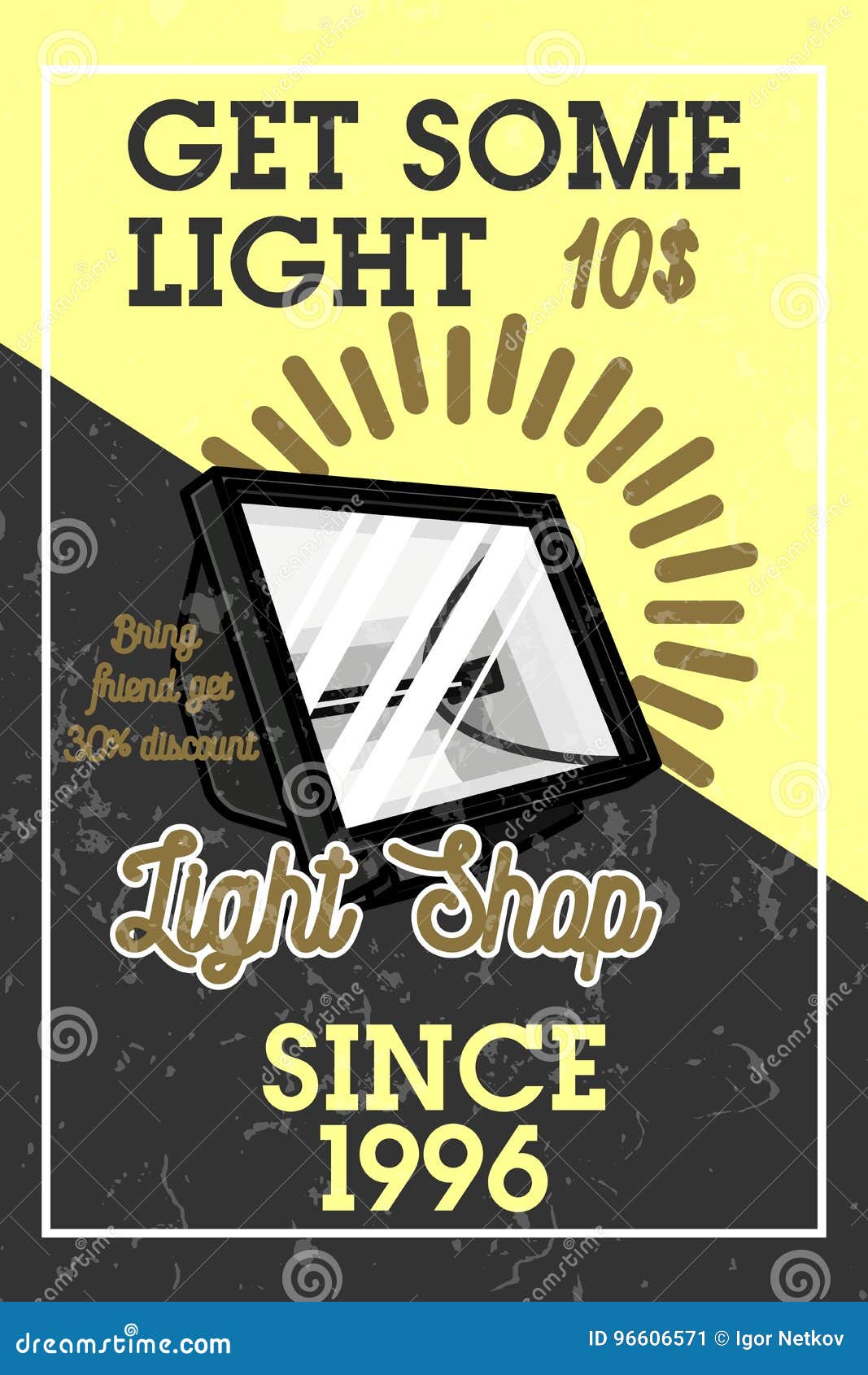 Color Vintage Light Shop Banner Stock Vector - Illustration of banner ...