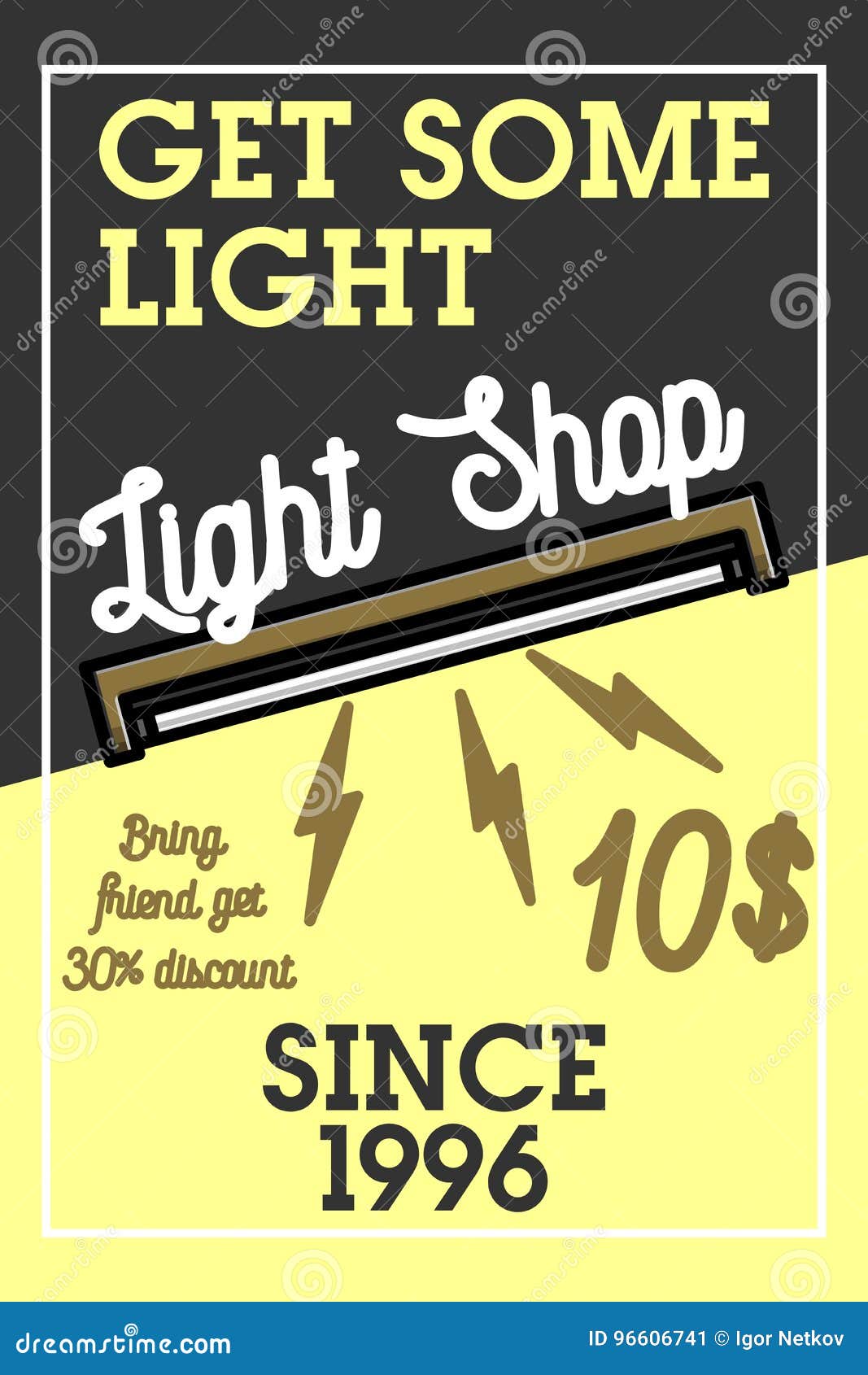 Color Vintage Light Shop Banner Stock Vector - Illustration of emblem ...