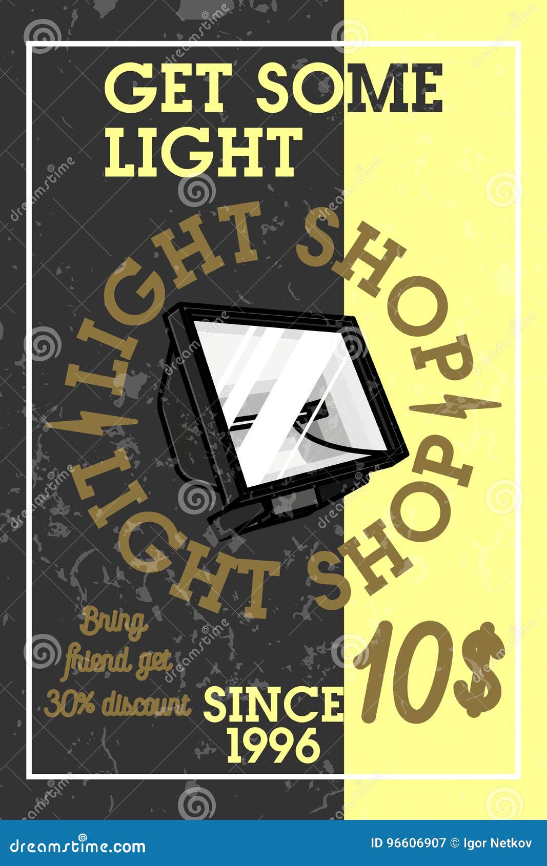 Color Vintage Light Shop Banner Stock Vector - Illustration of ...
