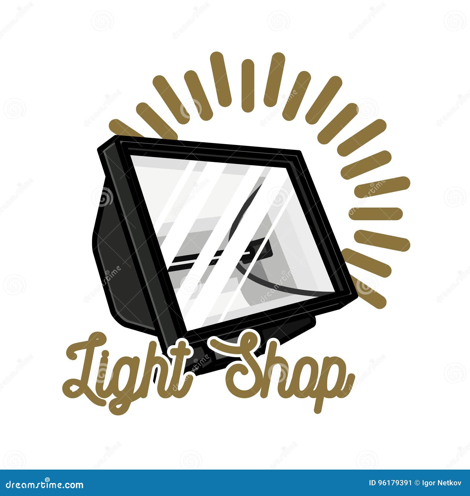 Color Vintage Light Shop Emblem Stock Vector - Illustration of badge ...
