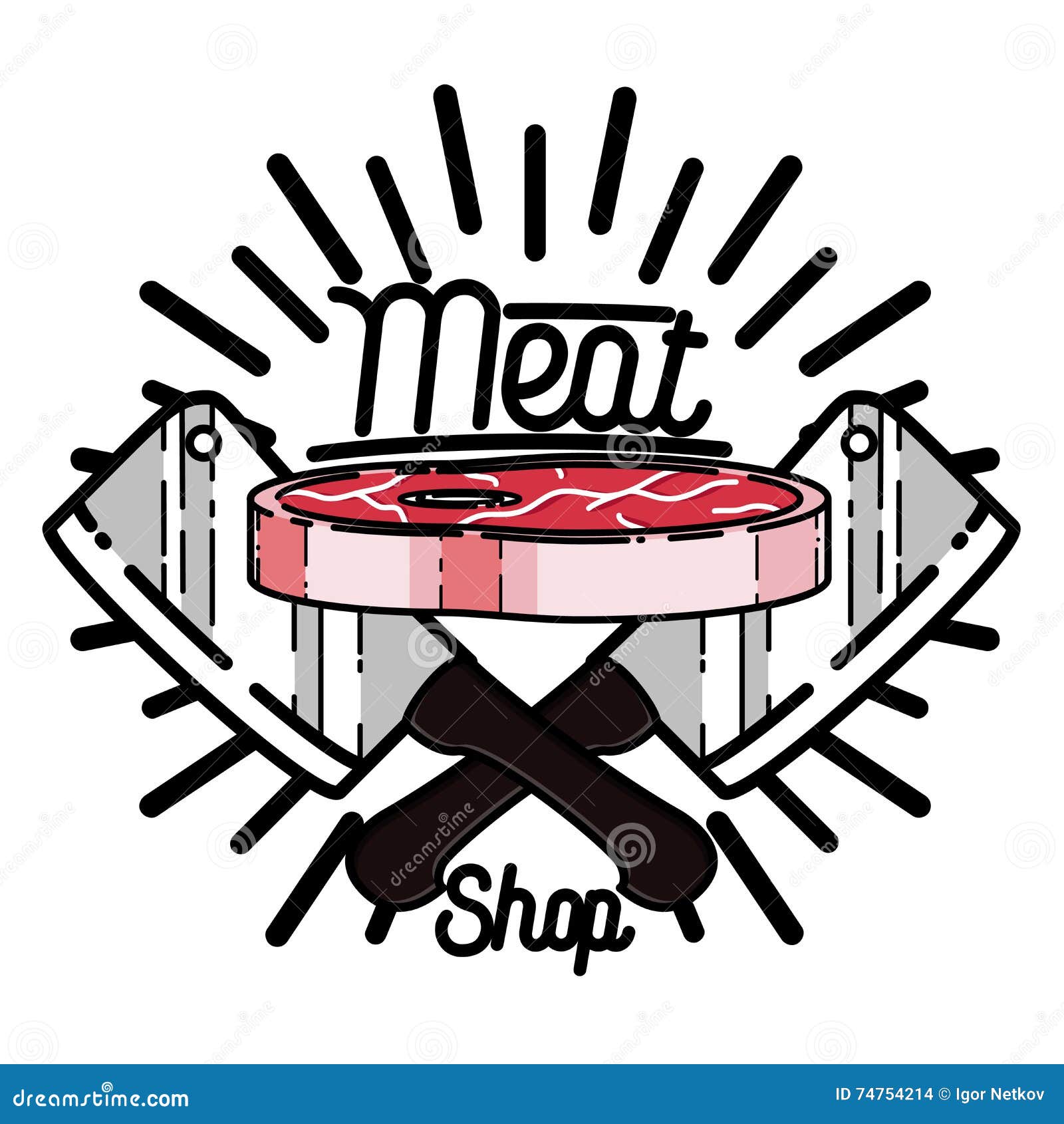 Vintage Meat Store And Butchery Badge, Label, Logo Vector Illustration ... Vintage Meat Store And Butchery Badge, Label, Logo Vector Illustration ...