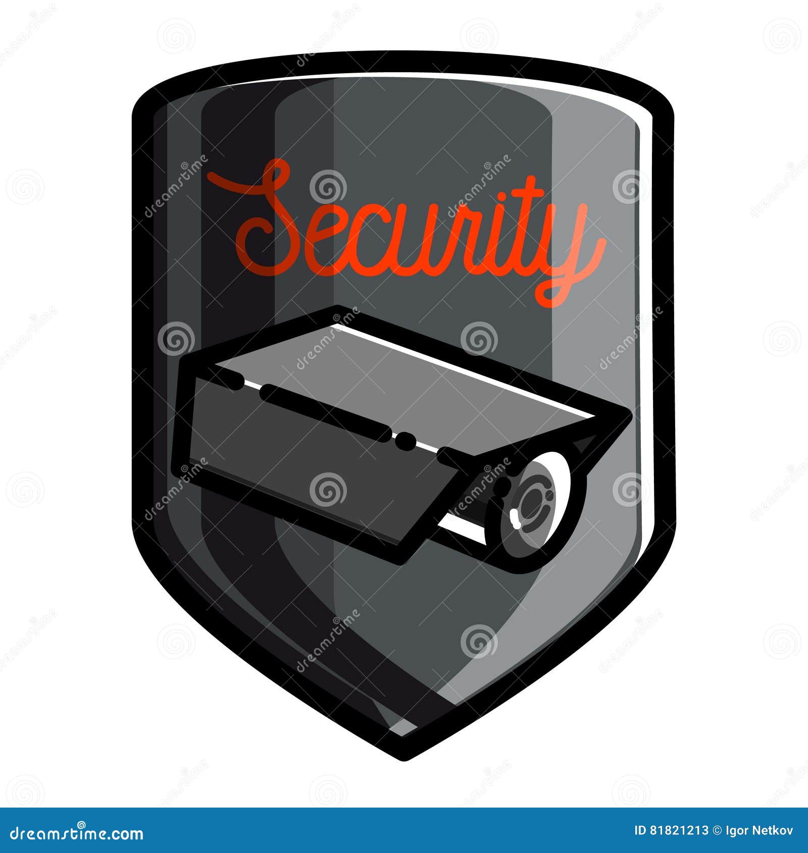 Color Vintage Security Emblem Stock Vector - Illustration of black ...