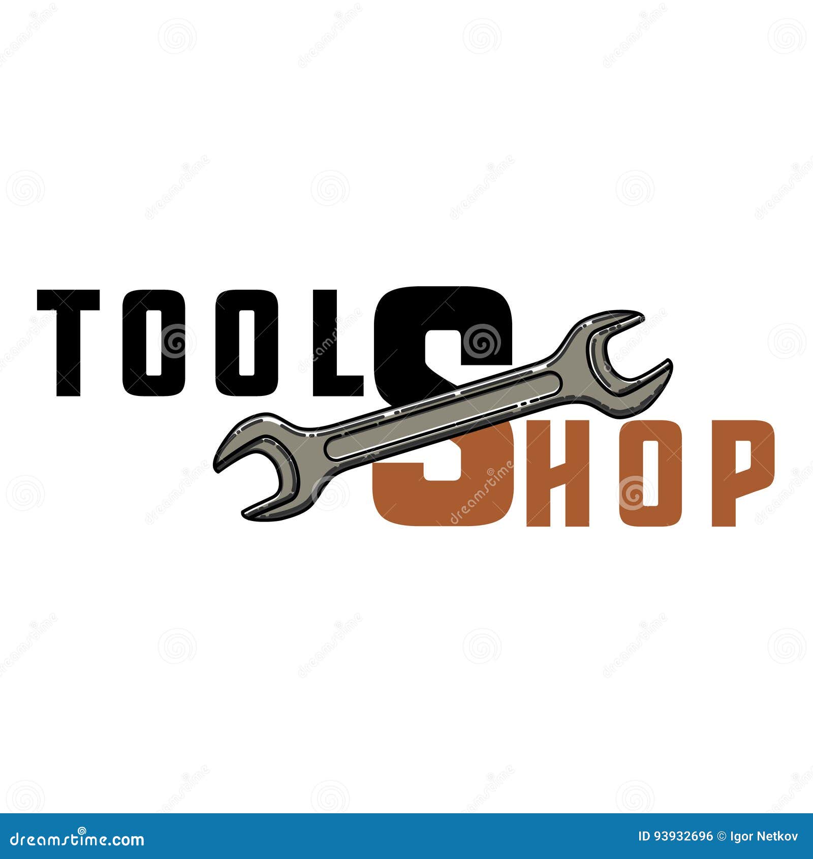 Color Vintage Tools Shop Emblem Stock Vector - Illustration of level ...