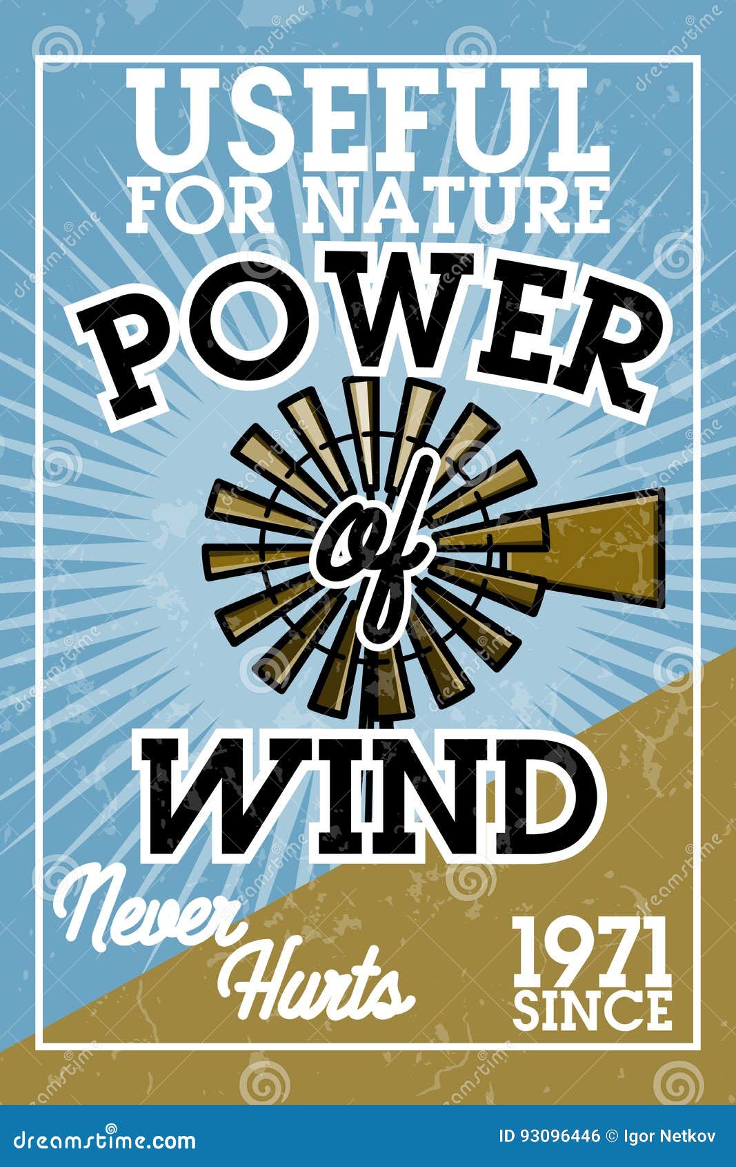Color Vintage Wind Power Banner Stock Vector - Illustration of banner ...