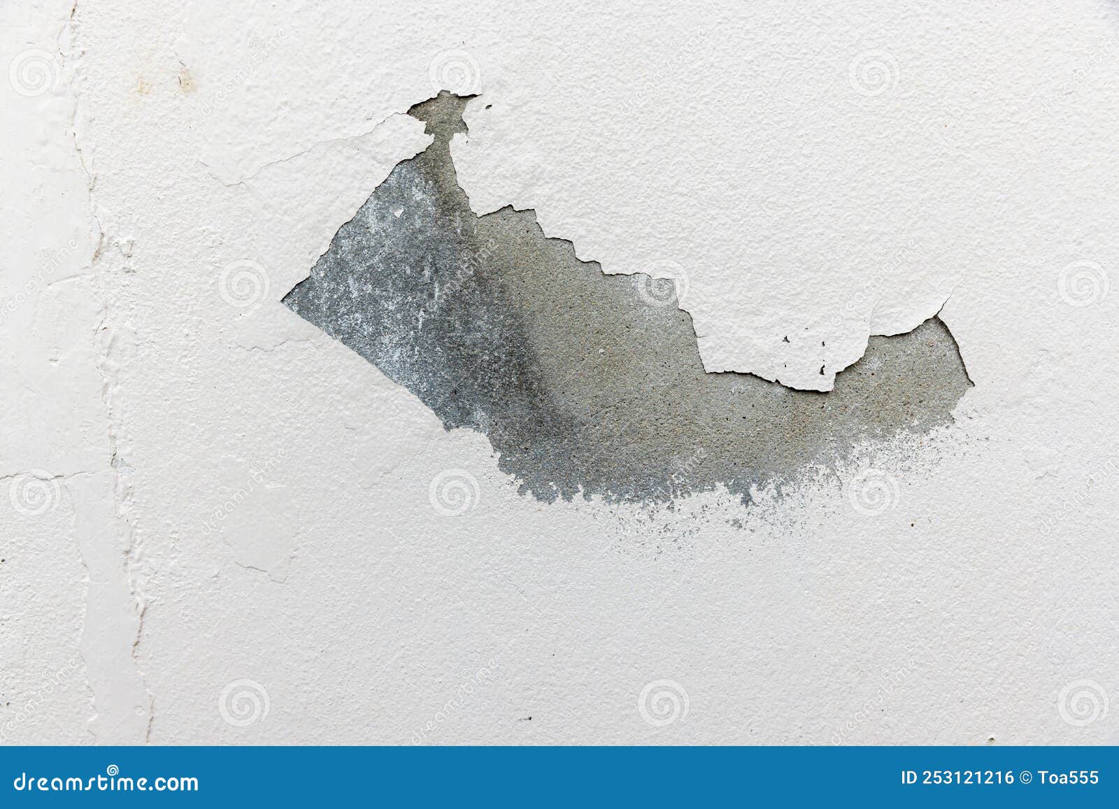 Color Wall Deterioration Due To Long Usage Stock Photo - Image of ...
