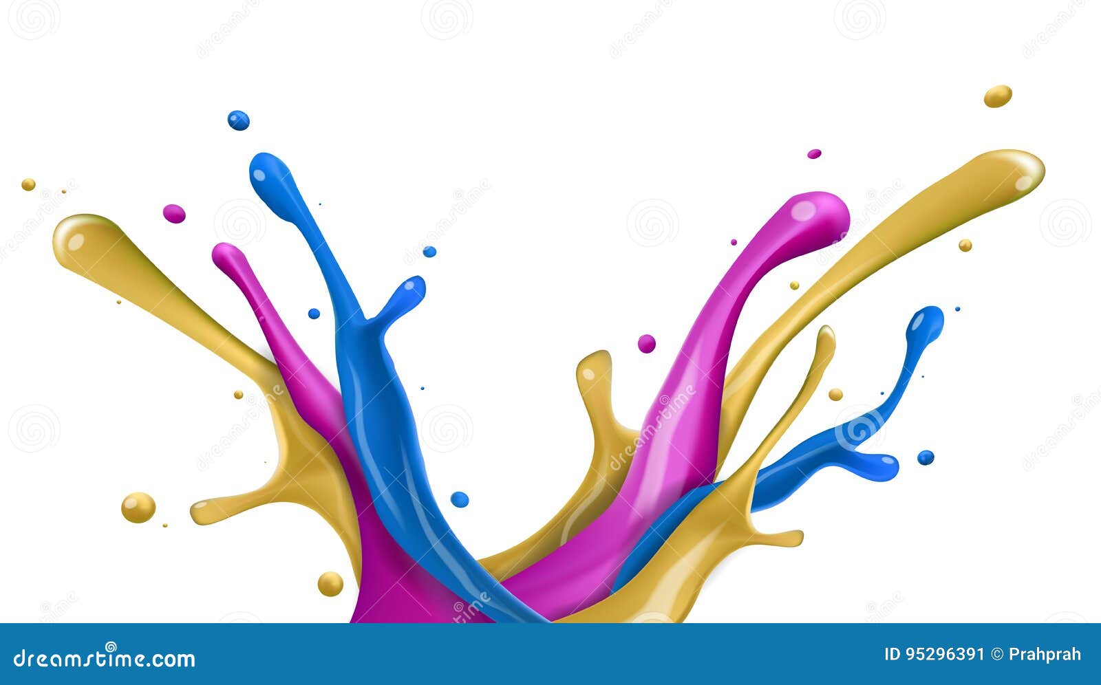 Color Water Splash on White Background Stock Vector - Illustration of ...