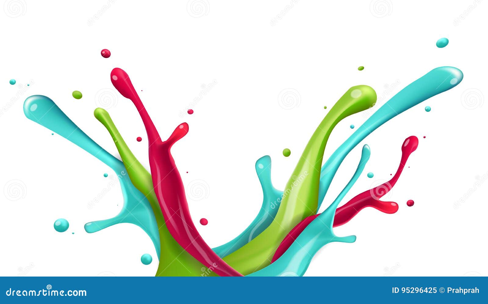 Color Water Splash on White Background Stock Vector - Illustration of ...