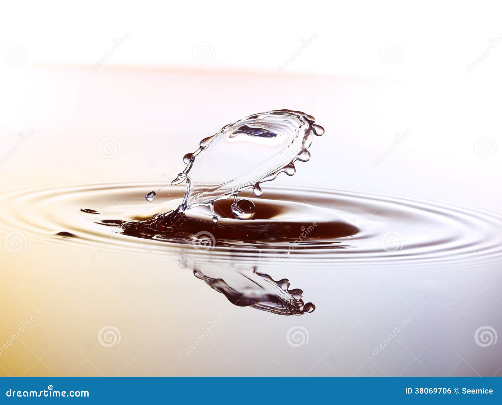 Color Waterdrops Collide Each Other Stock Photo - Image of abstract ...