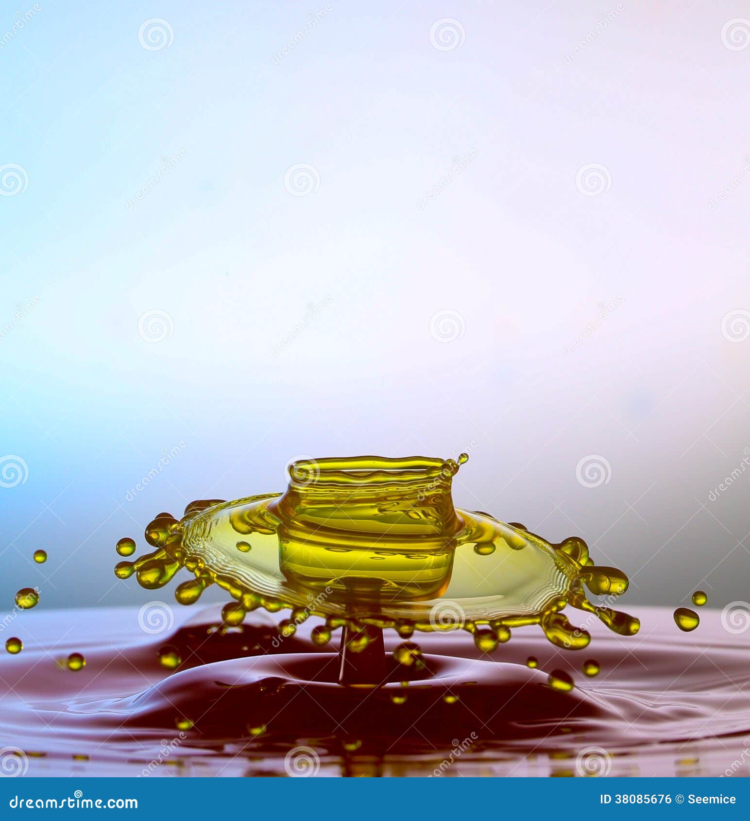 Color Waterdrops Collide Each Other Stock Photo - Image of light ...