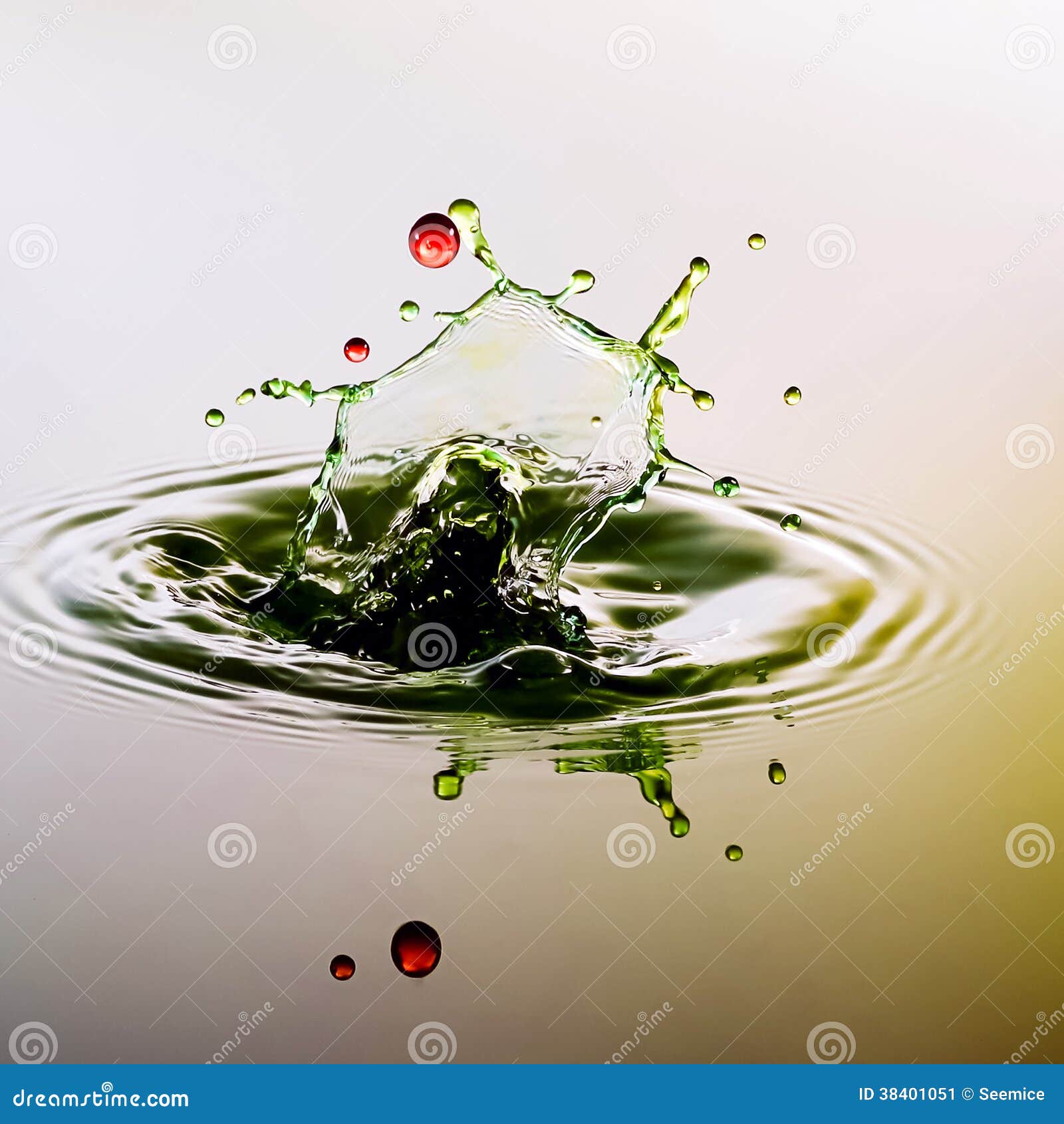 Color Waterdrops Collide Each Other Stock Illustration - Illustration ...