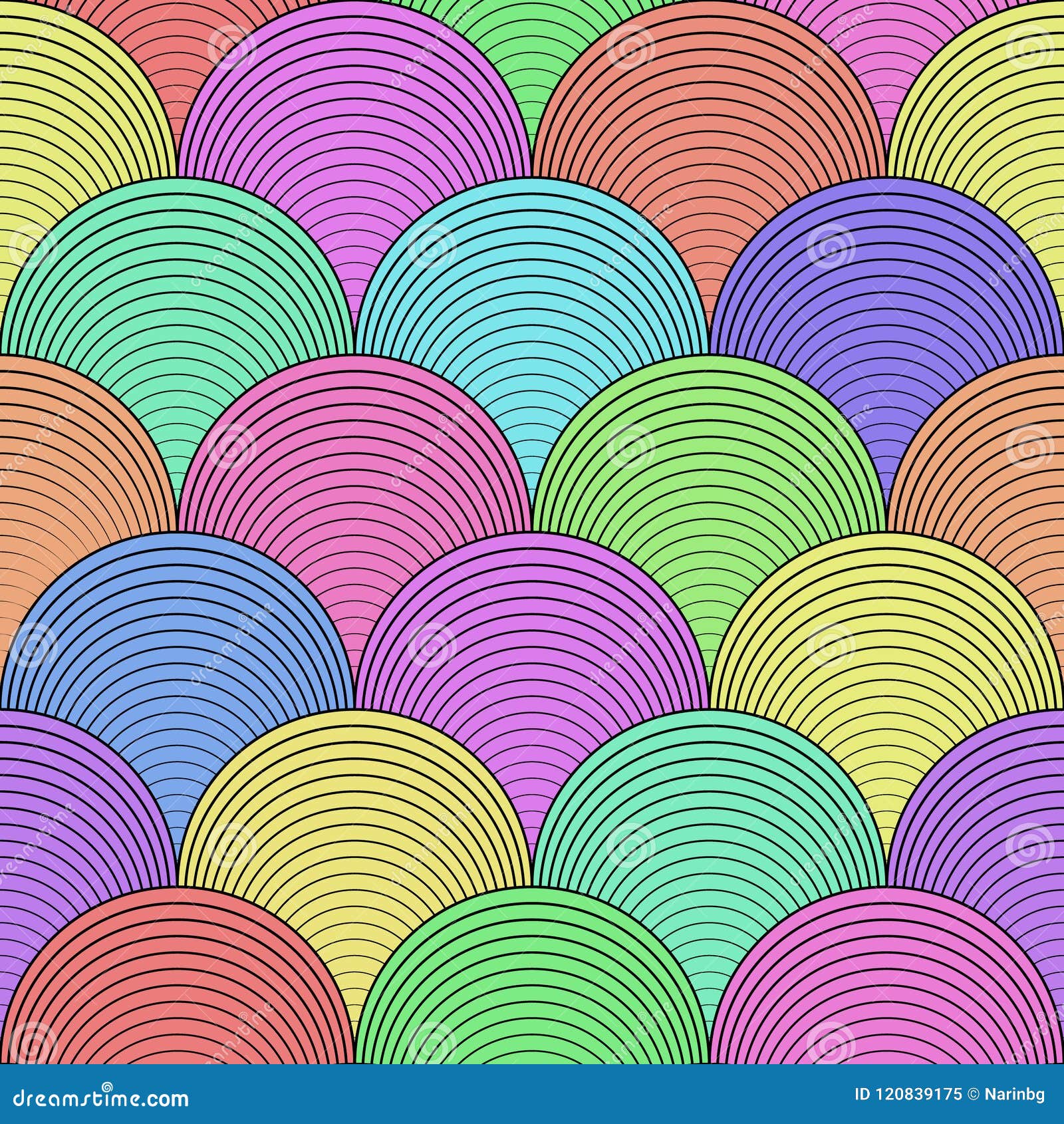 Color Wave Seamless Pattern Stock Vector - Illustration of seamless ...
