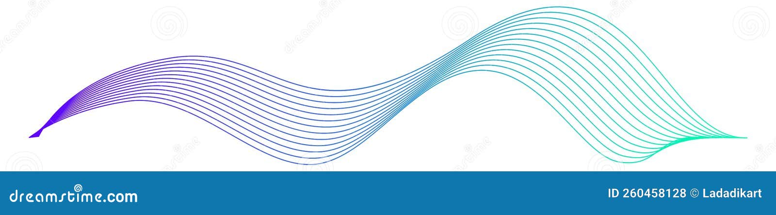 Color Waveform. Abstract Gradient Shape Stock Vector - Illustration of ...