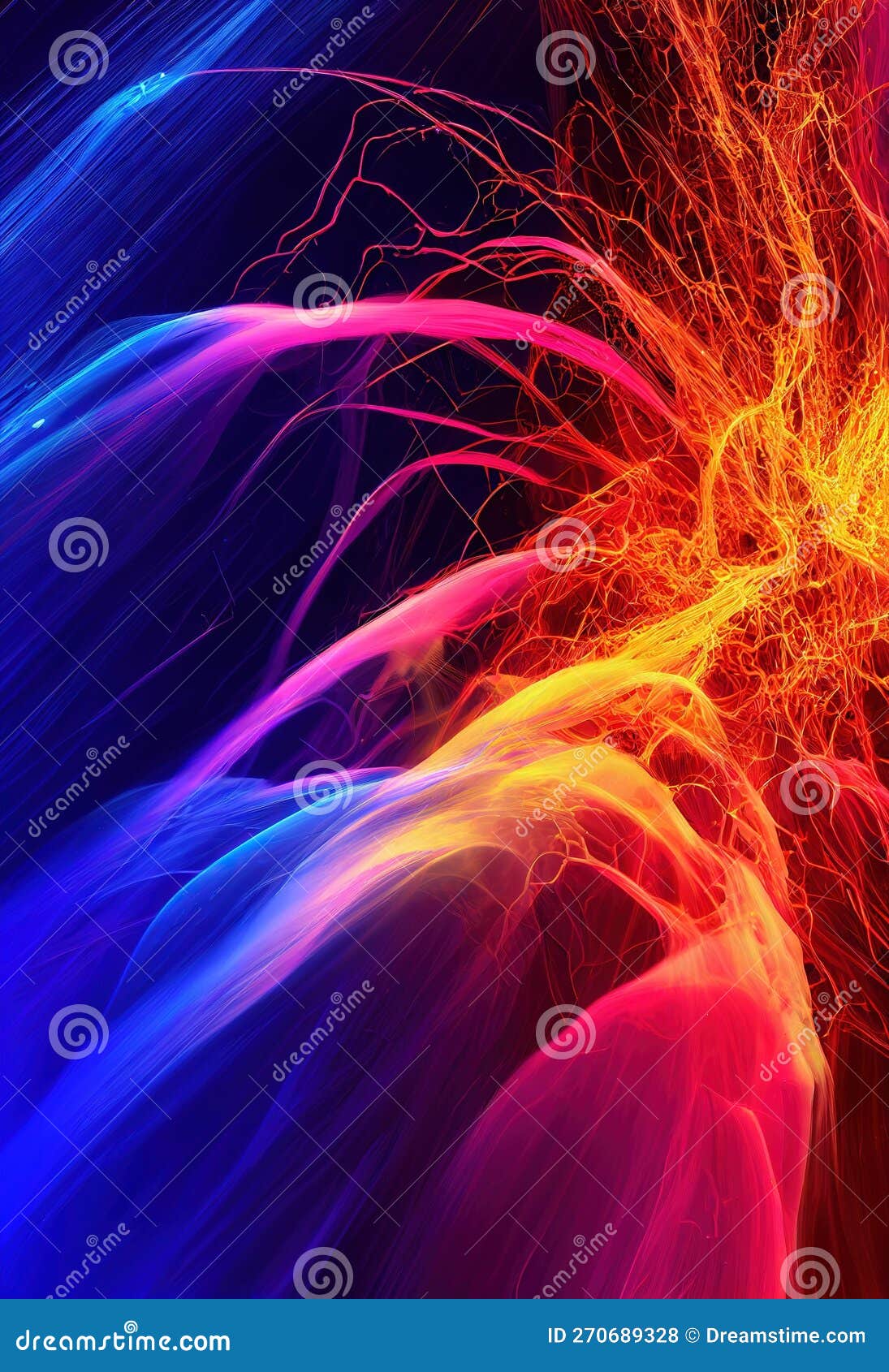 Color WaveForm Background Design 3D Rendering. Stock Illustration ...
