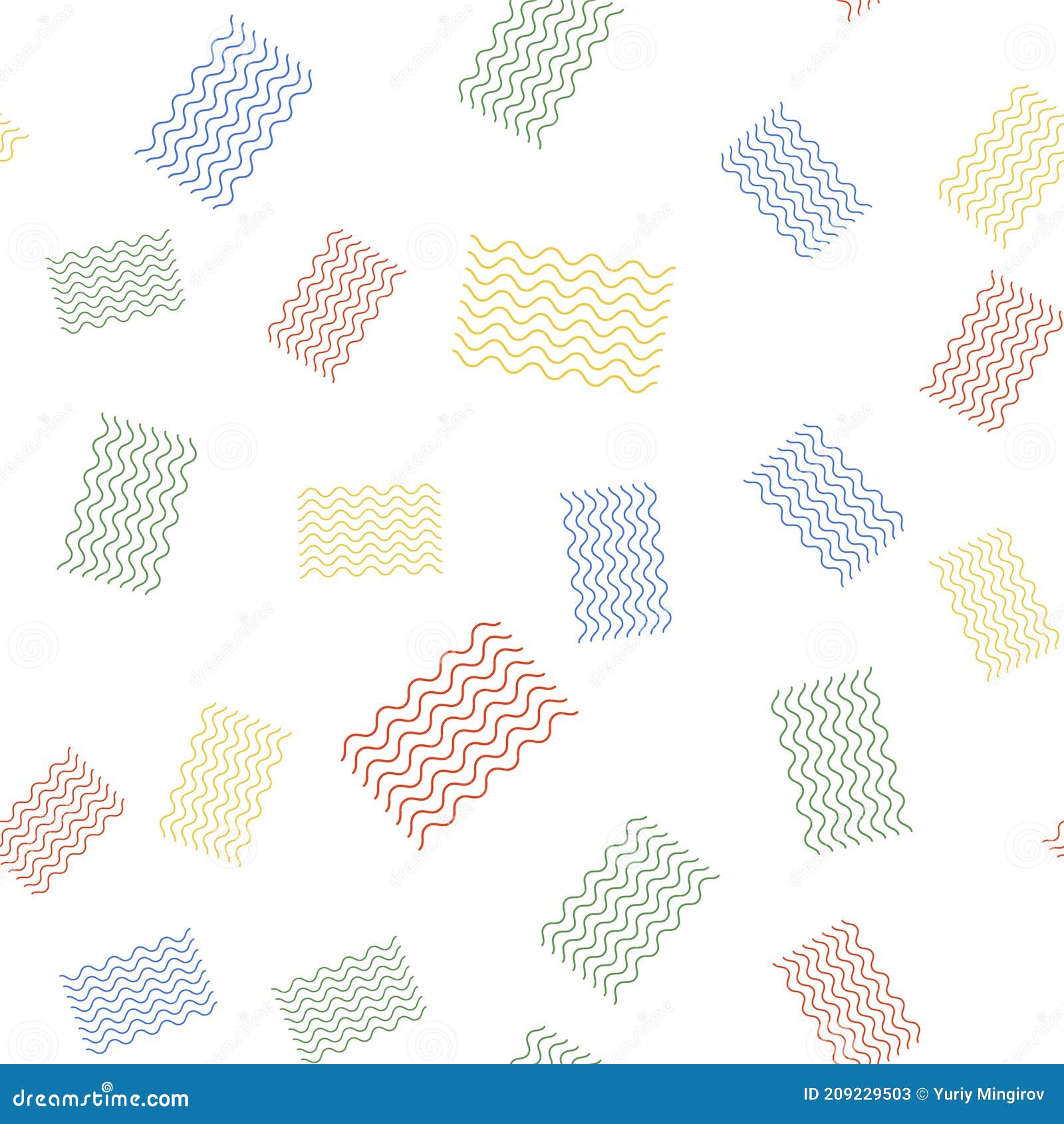 Color Waves Icon Isolated Seamless Pattern on White Background. Vector ...