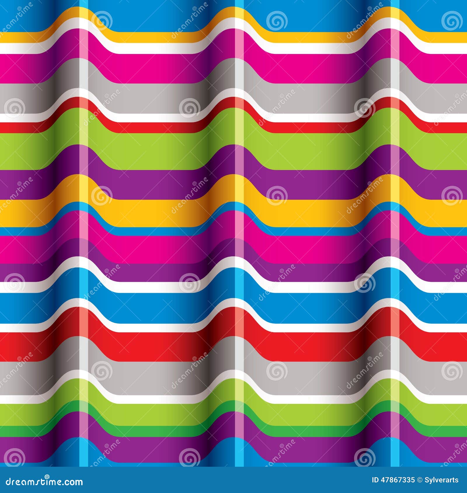 Color Waves Seamless Pattern. Stock Vector - Illustration of paper ...