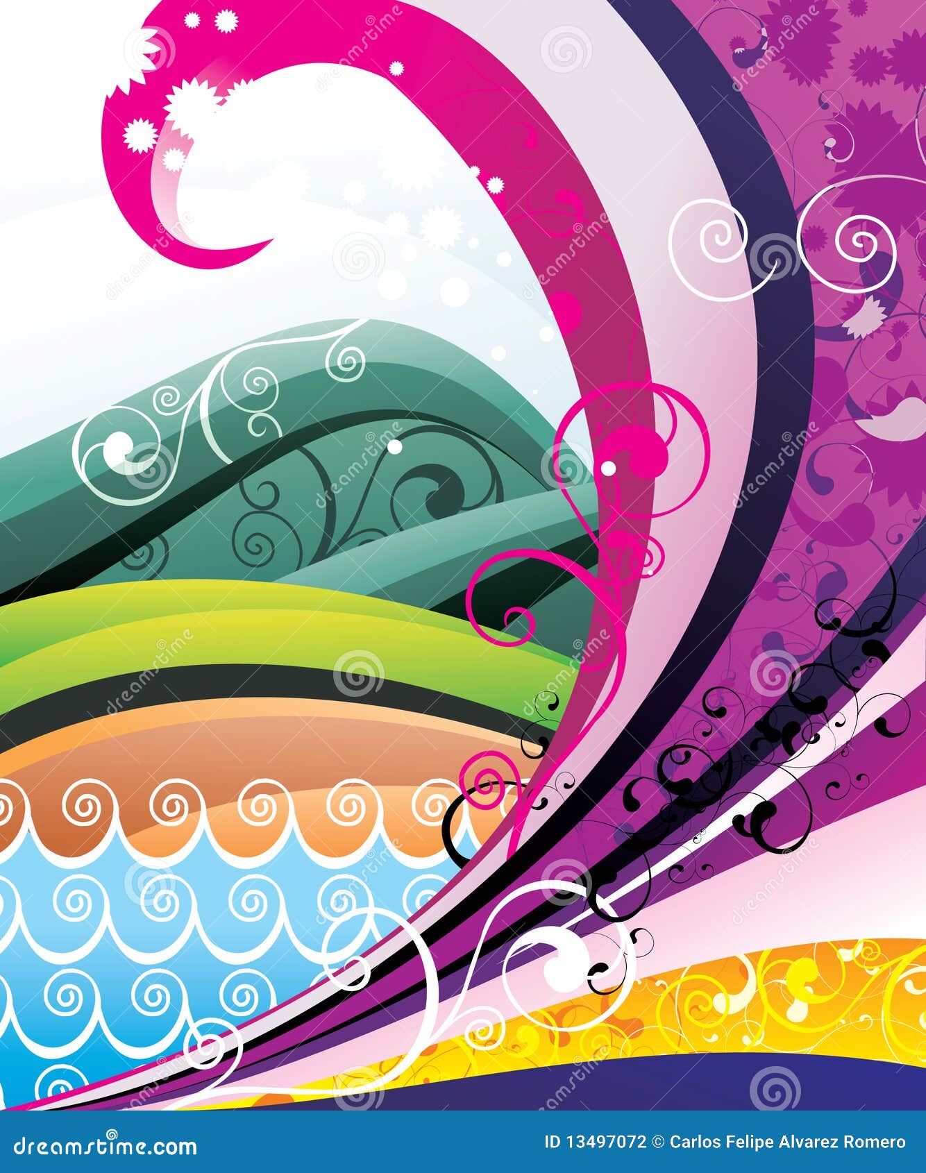 Color waves vector stock vector. Illustration of vector - 13497072