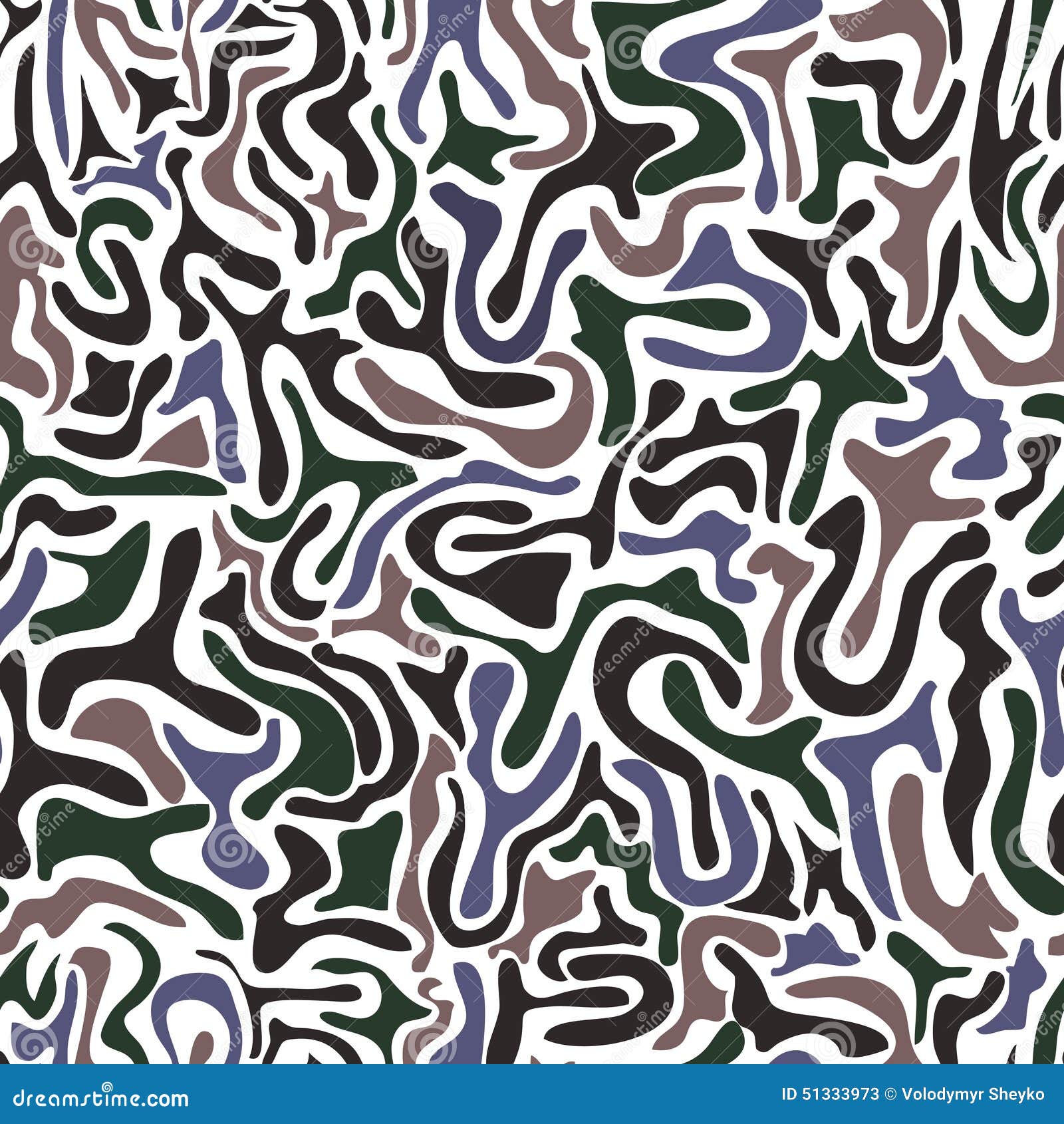 Color Wavy Abstract Seamless Pattern Stock Vector - Illustration of ...