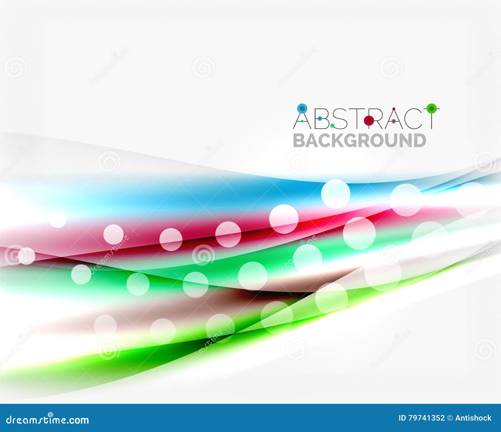 Color Wavy Lines with Light Shiny Effects. Abstract Background Template ...