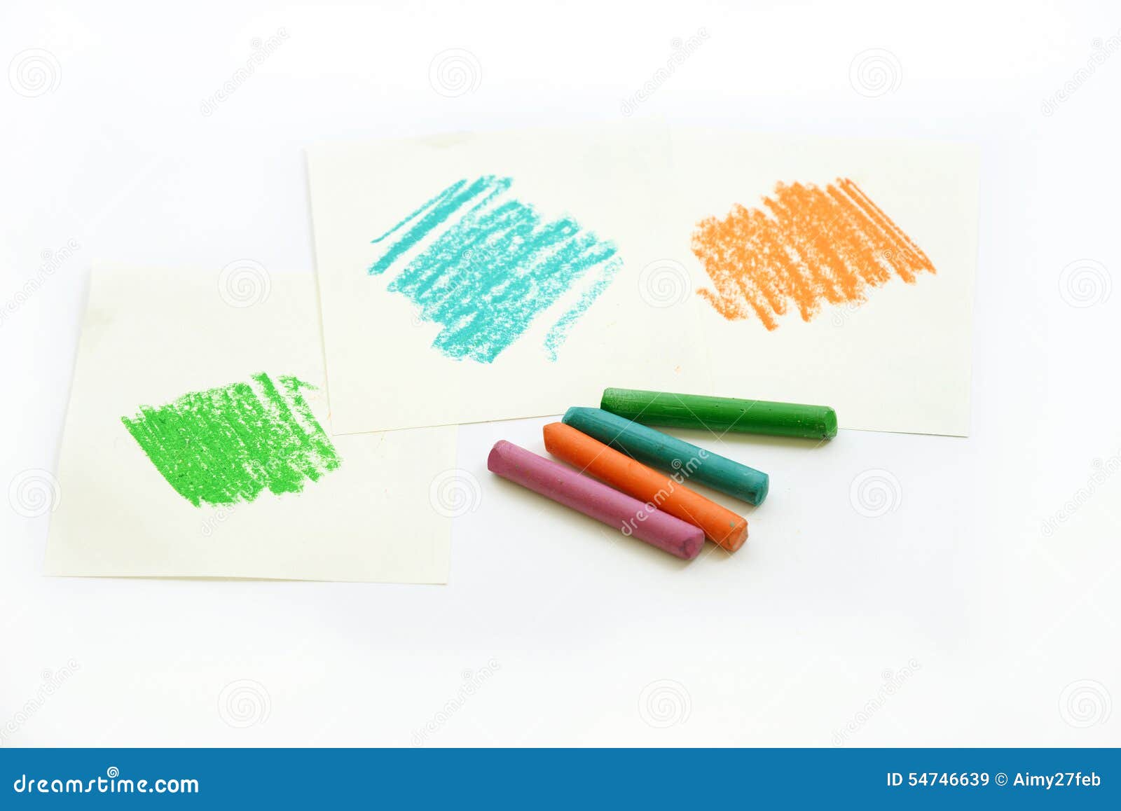 Color Wax Pastel Crayon on White Papers Stock Image - Image of droplet ...