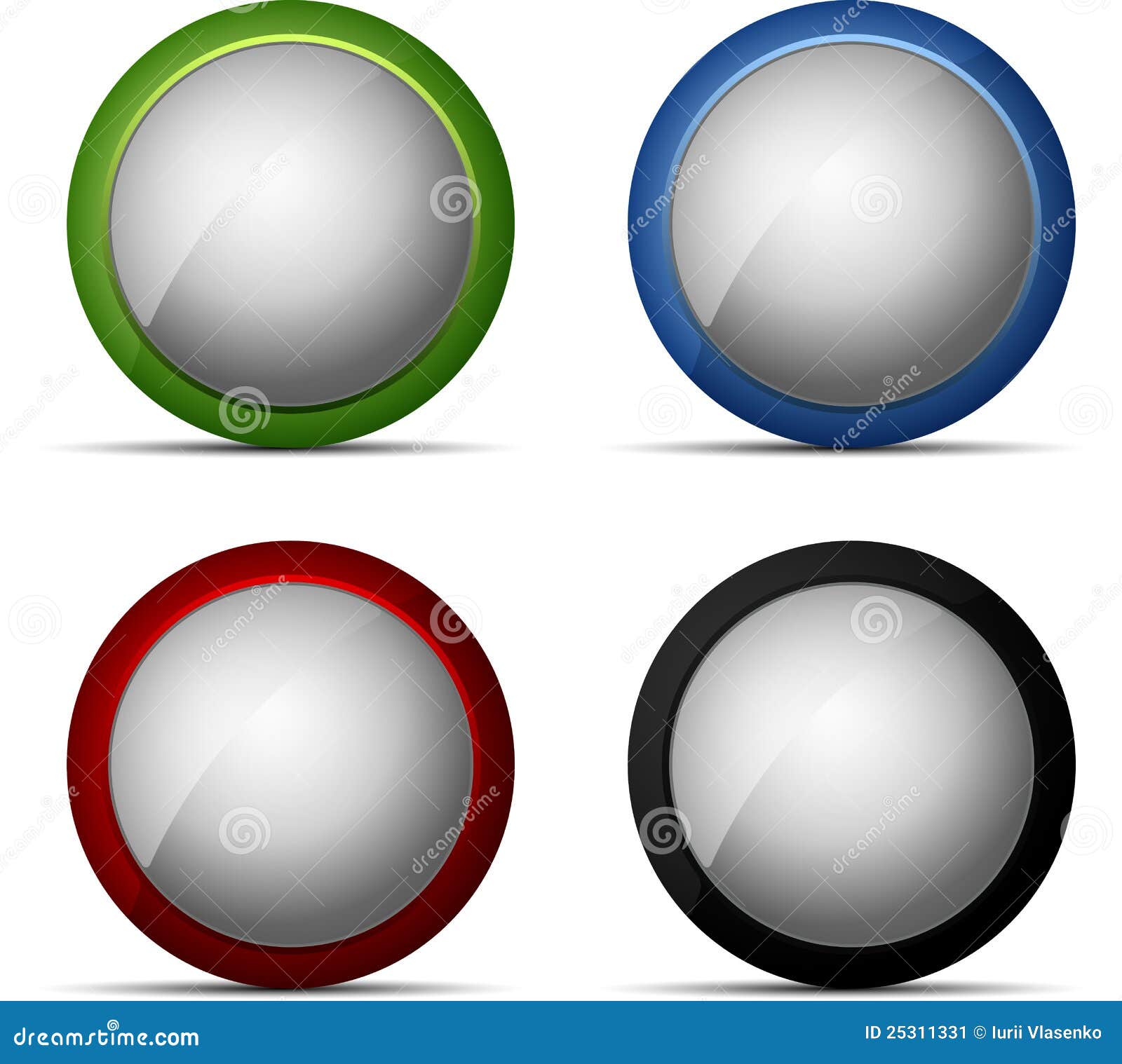 Color web button set stock vector. Illustration of network - 25311331