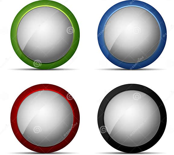 Color web button set stock vector. Illustration of network - 25311331