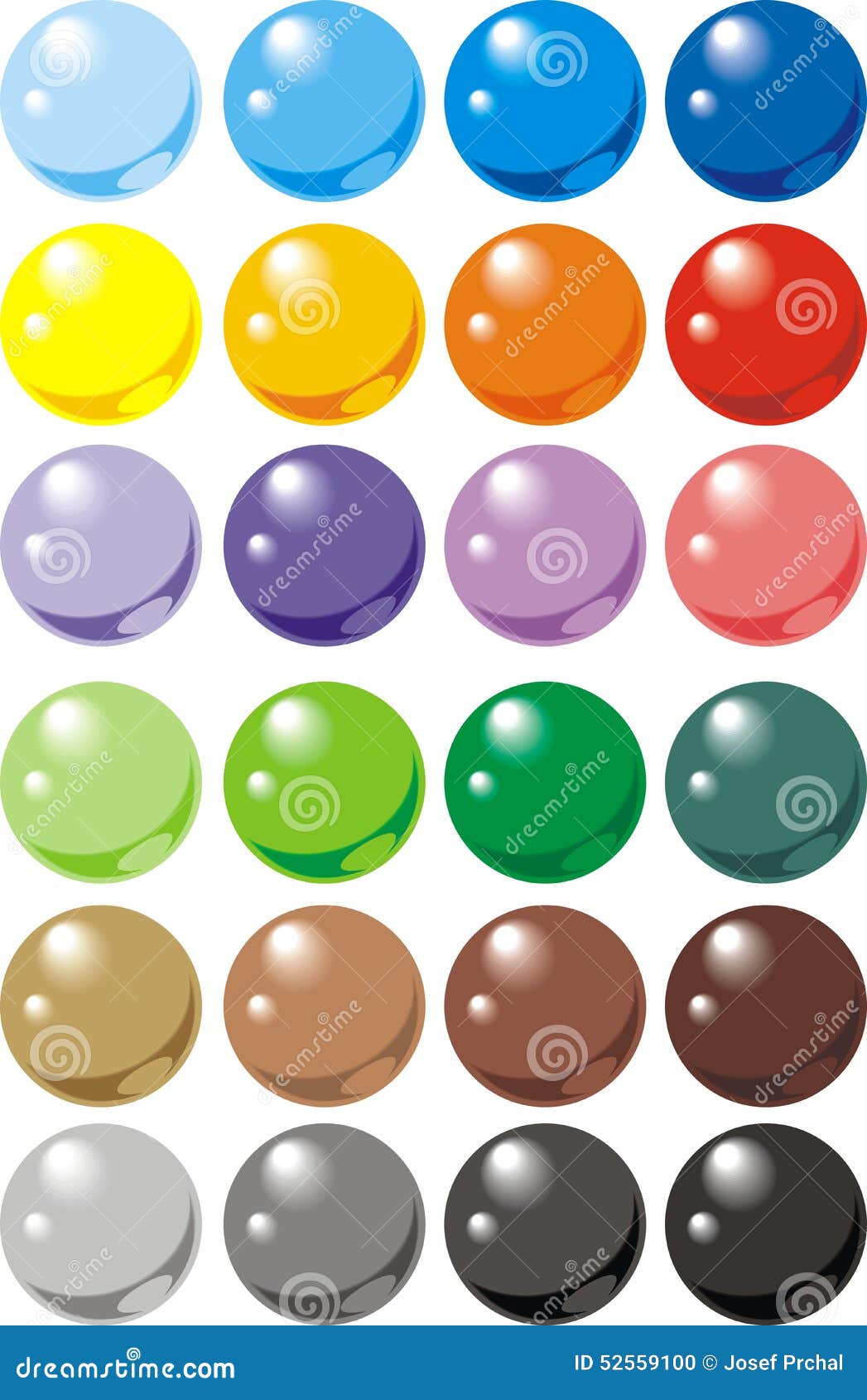Color web buttons stock vector. Illustration of green - 52559100