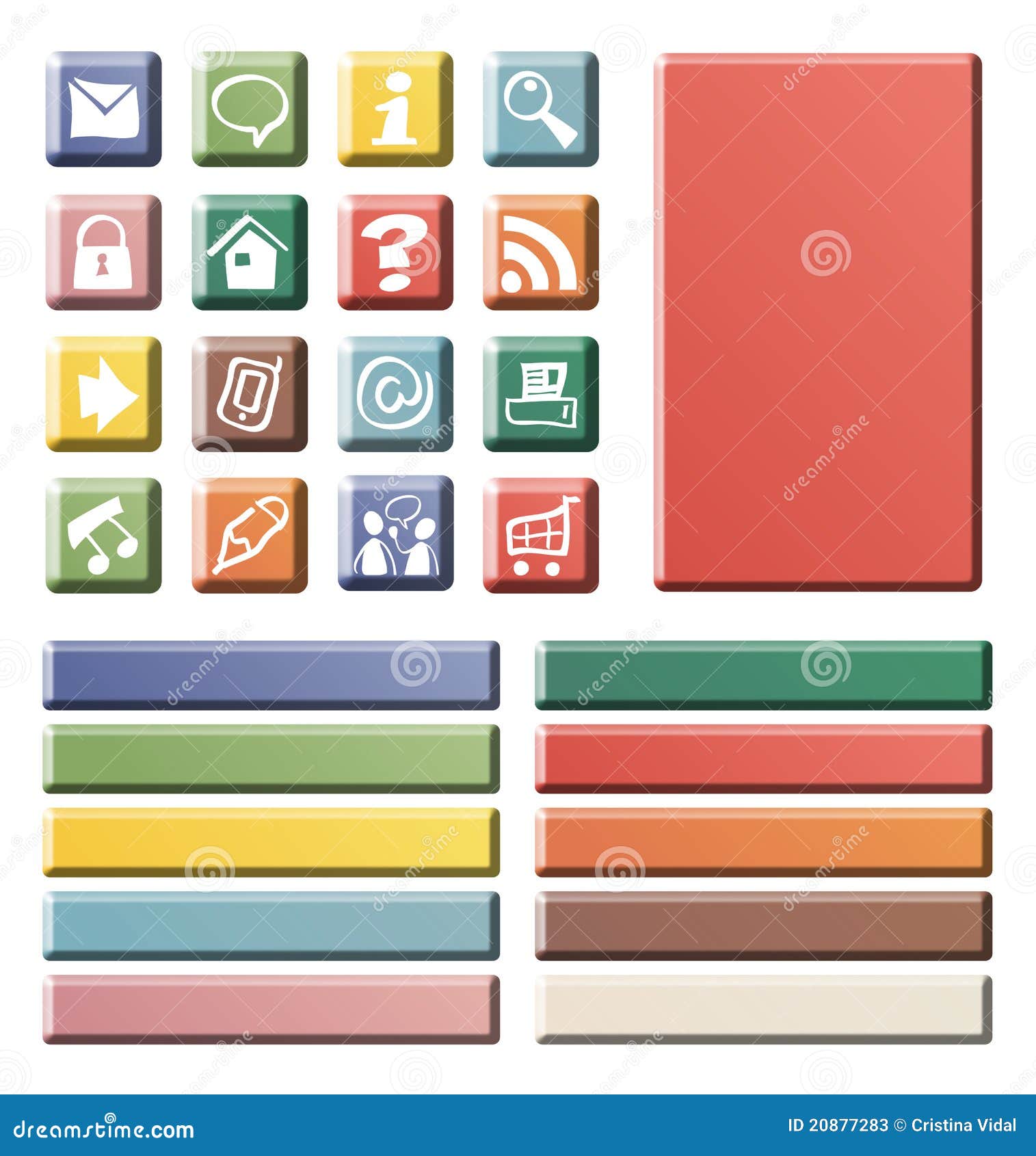 Color web icons stock illustration. Illustration of color - 20877283