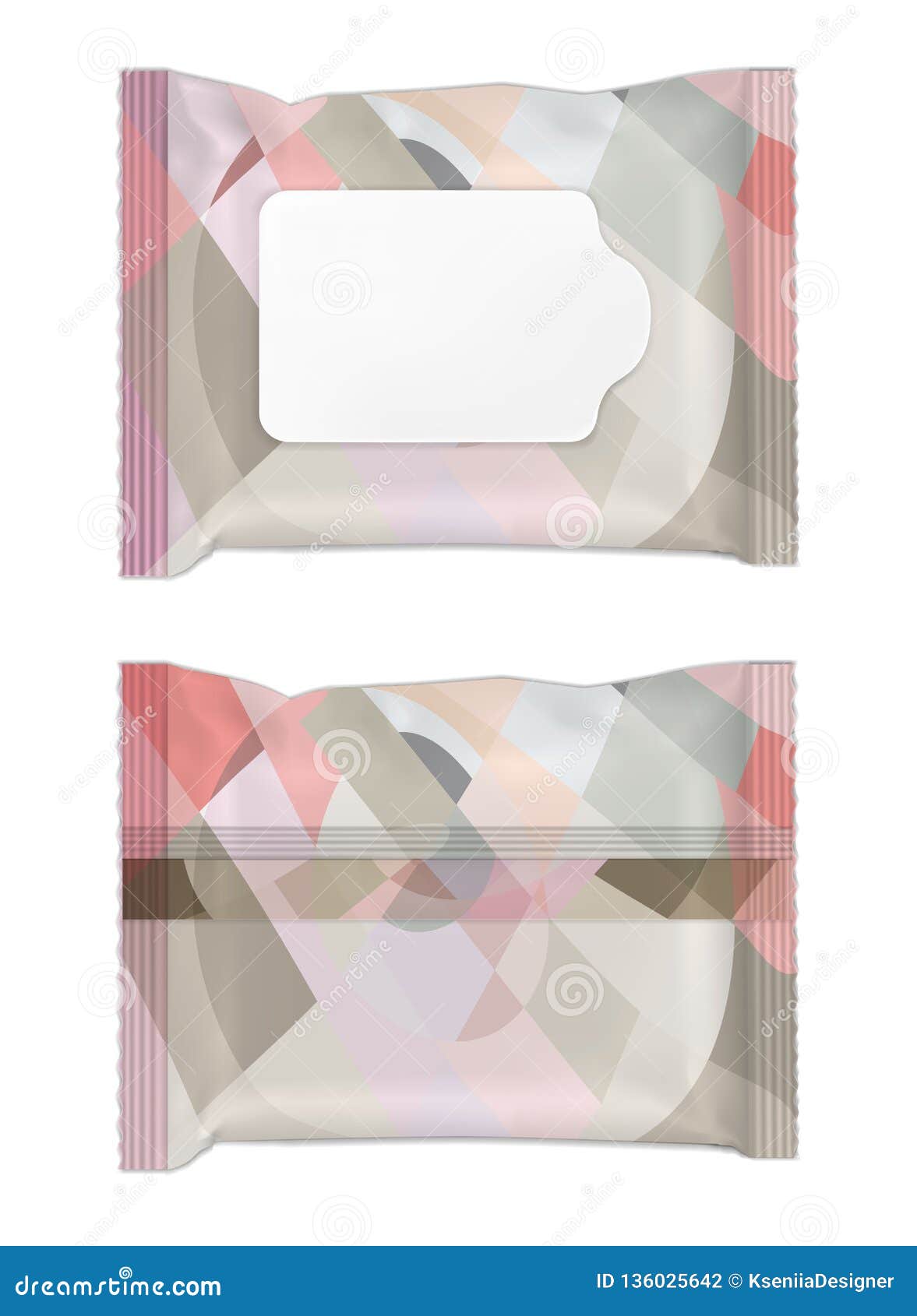 Color Wet Wipes Package with Flap Stock Vector - Illustration of ...
