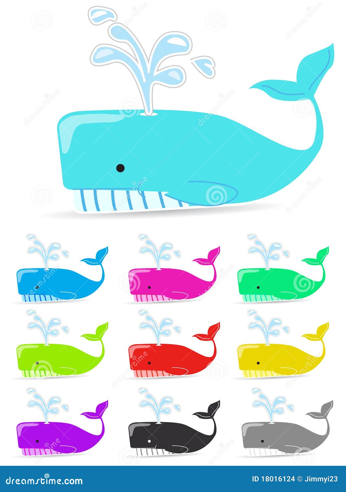 Color whale stock illustration. Illustration of child - 18016124