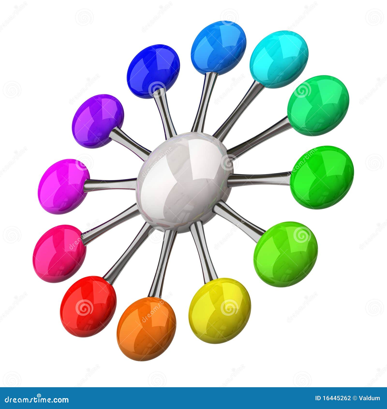 Creative Color Wheel Cartoon