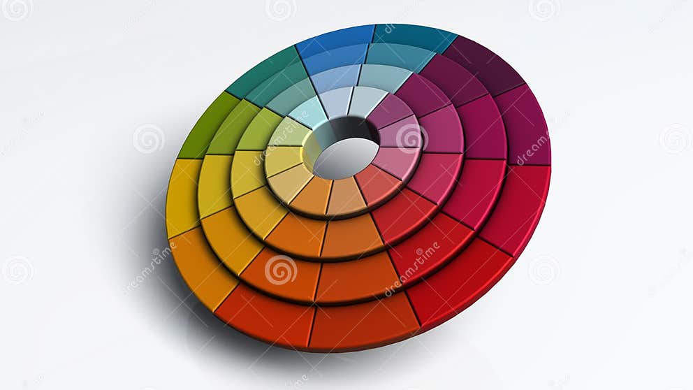 Color wheel stock illustration. Illustration of chart - 20090030