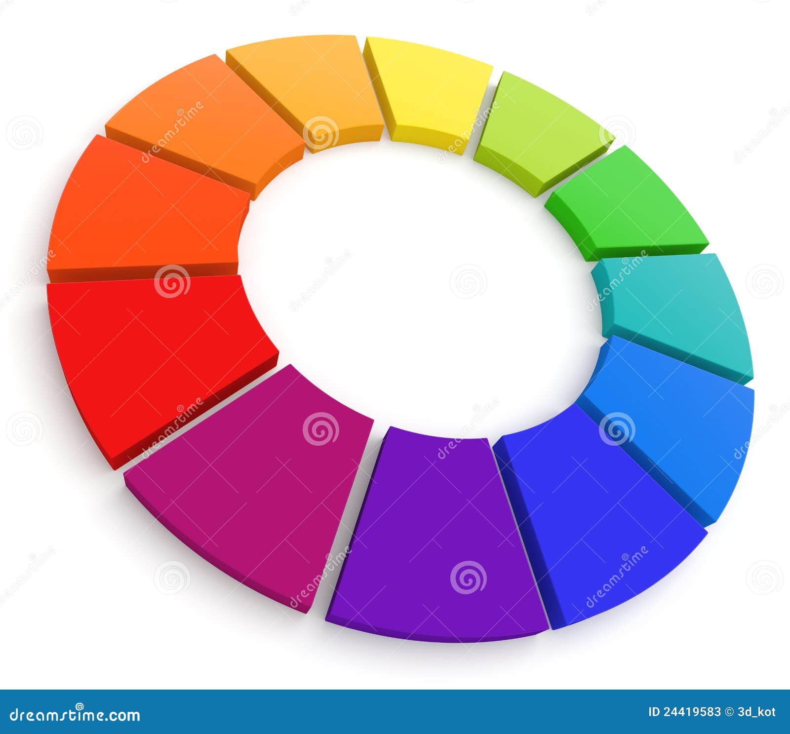 Color Wheel 3D stock illustration. Illustration of circular - 24419583
