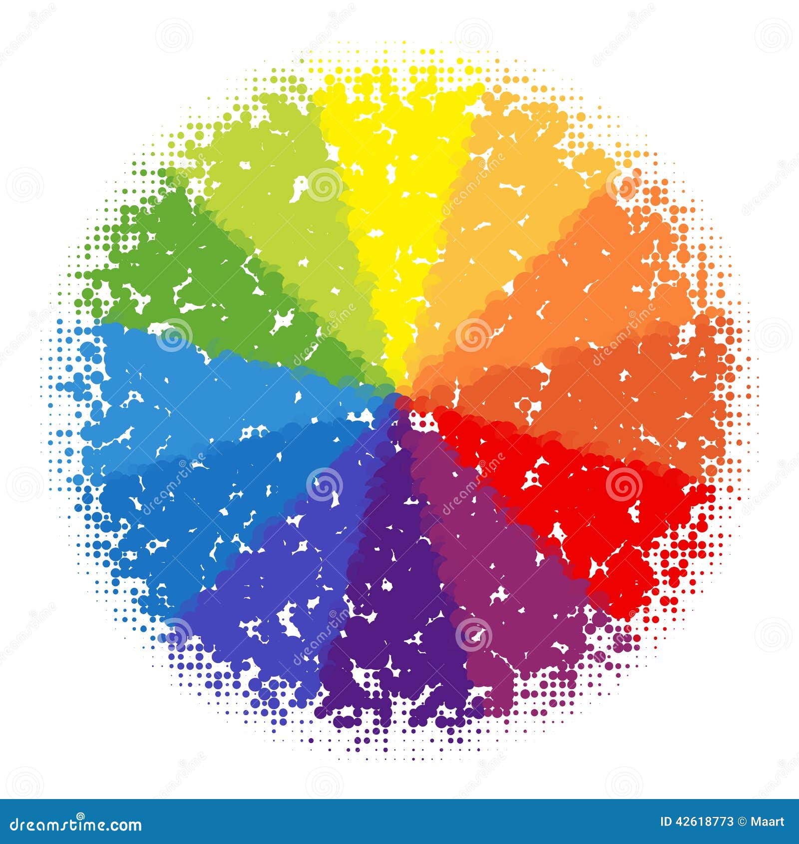 Color wheel stock vector. Illustration of elements, palette - 42618773