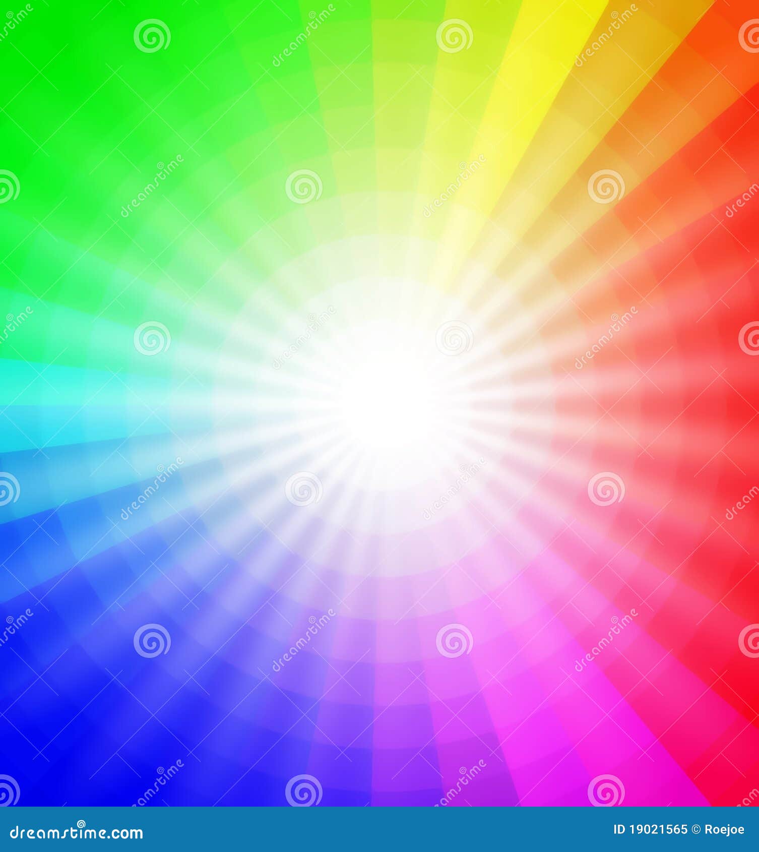 Color Wheel with Burst of Light Stock Illustration - Illustration of ...