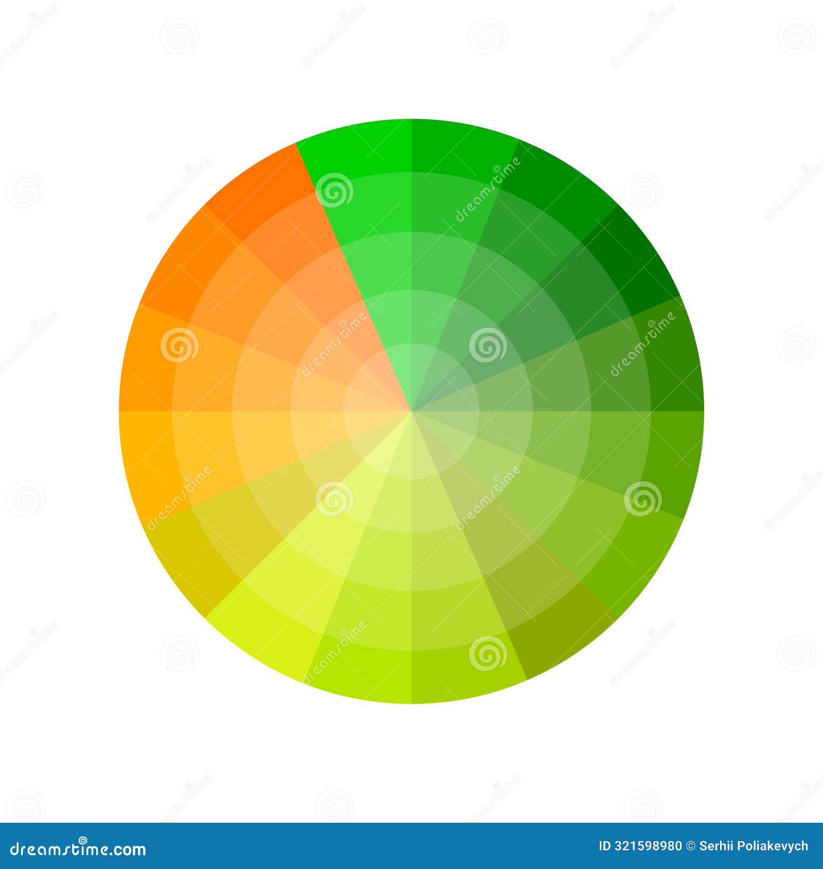Color Wheel Chart. Vibrant Gradient Hues. Circular Spectrum Vector ...