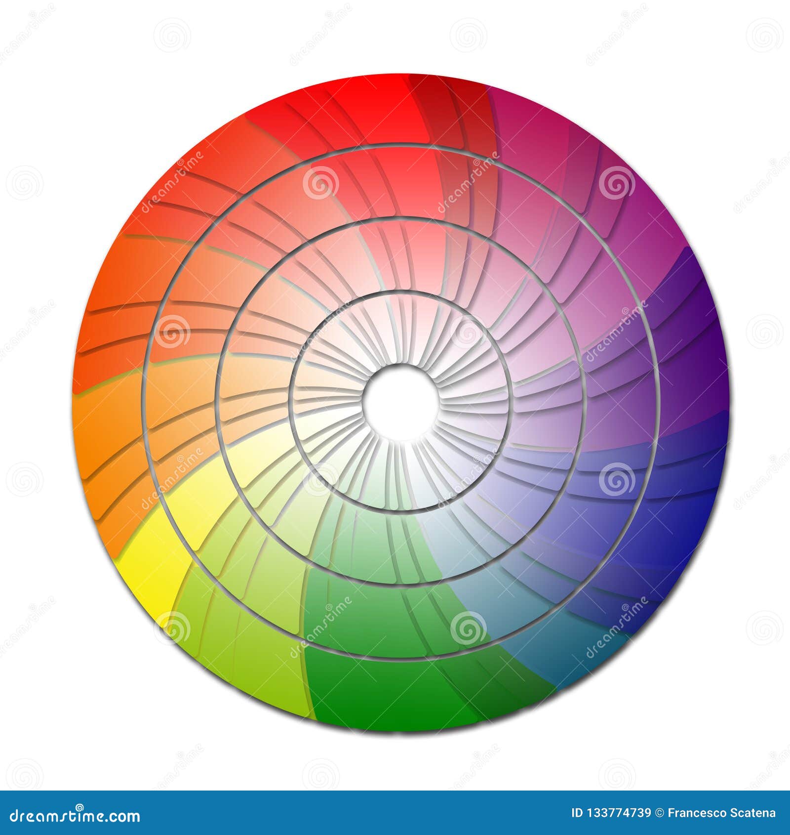 Color Wheel Concept on White Background Stock Illustration ...
