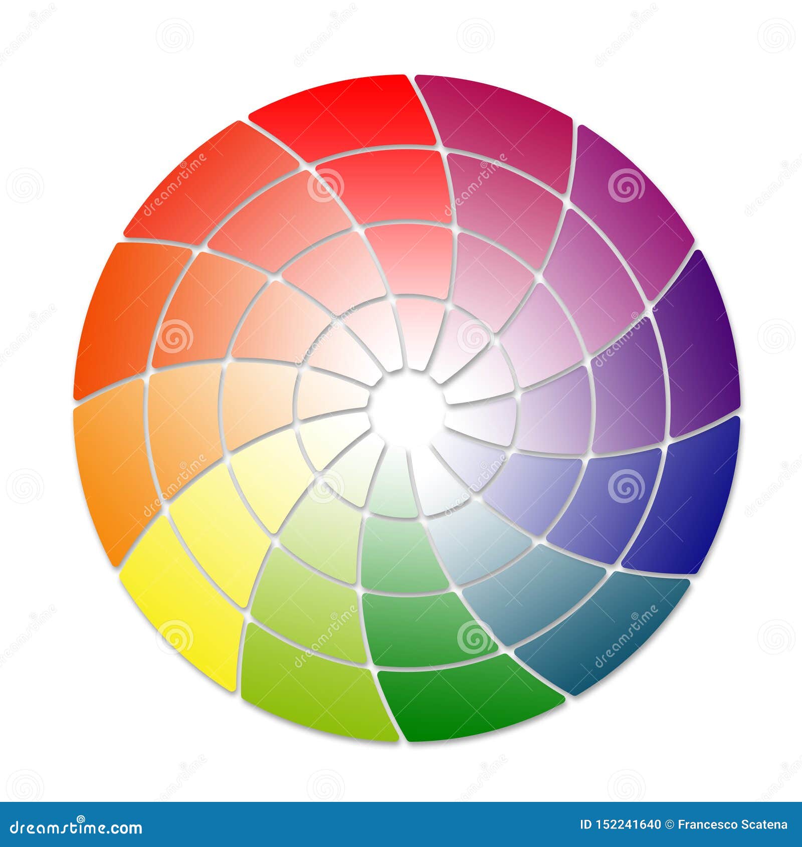 Color Wheel Concept on White Background Stock Illustration ...