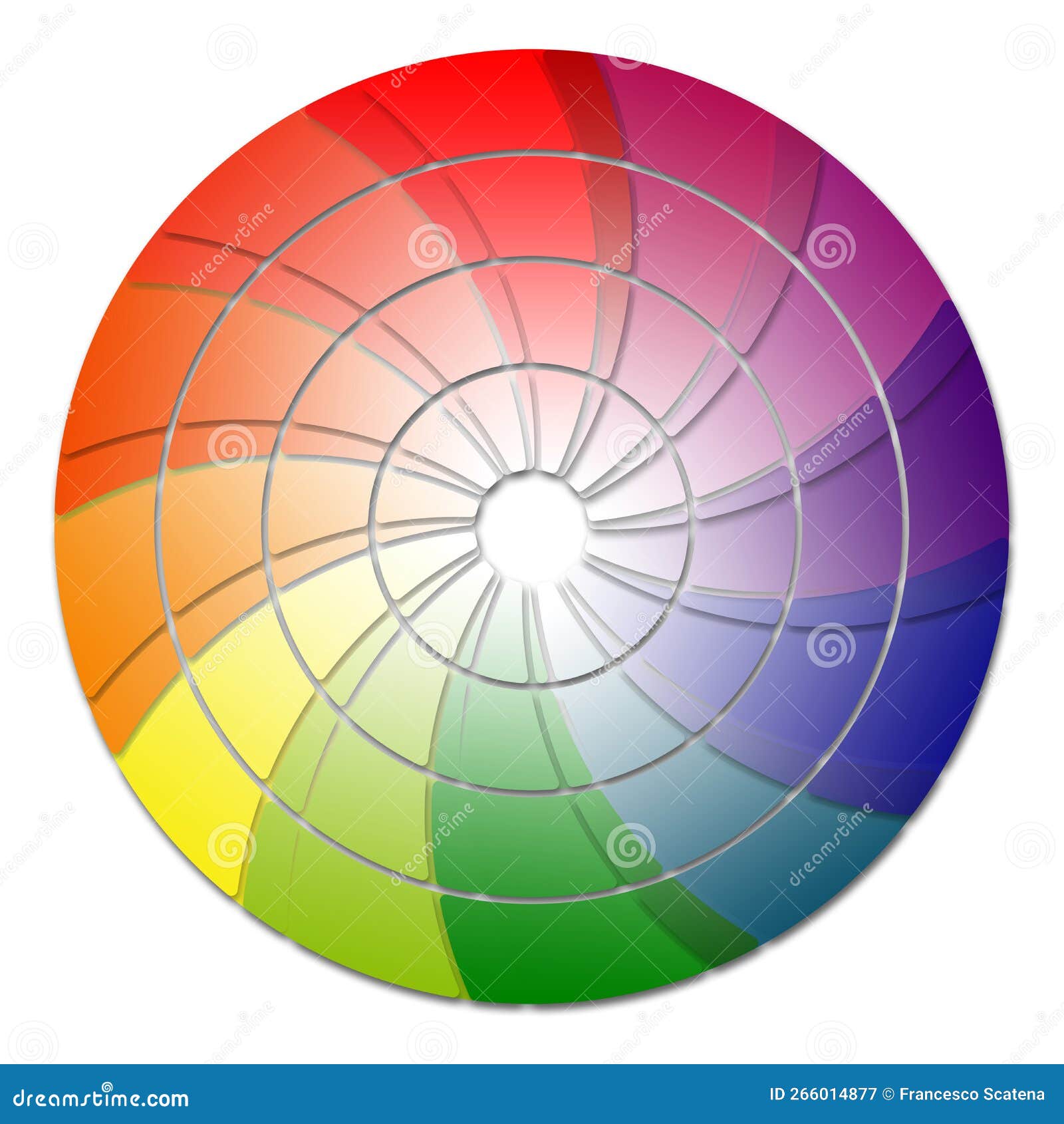 Color Wheel Concept on White Background Stock Illustration ...