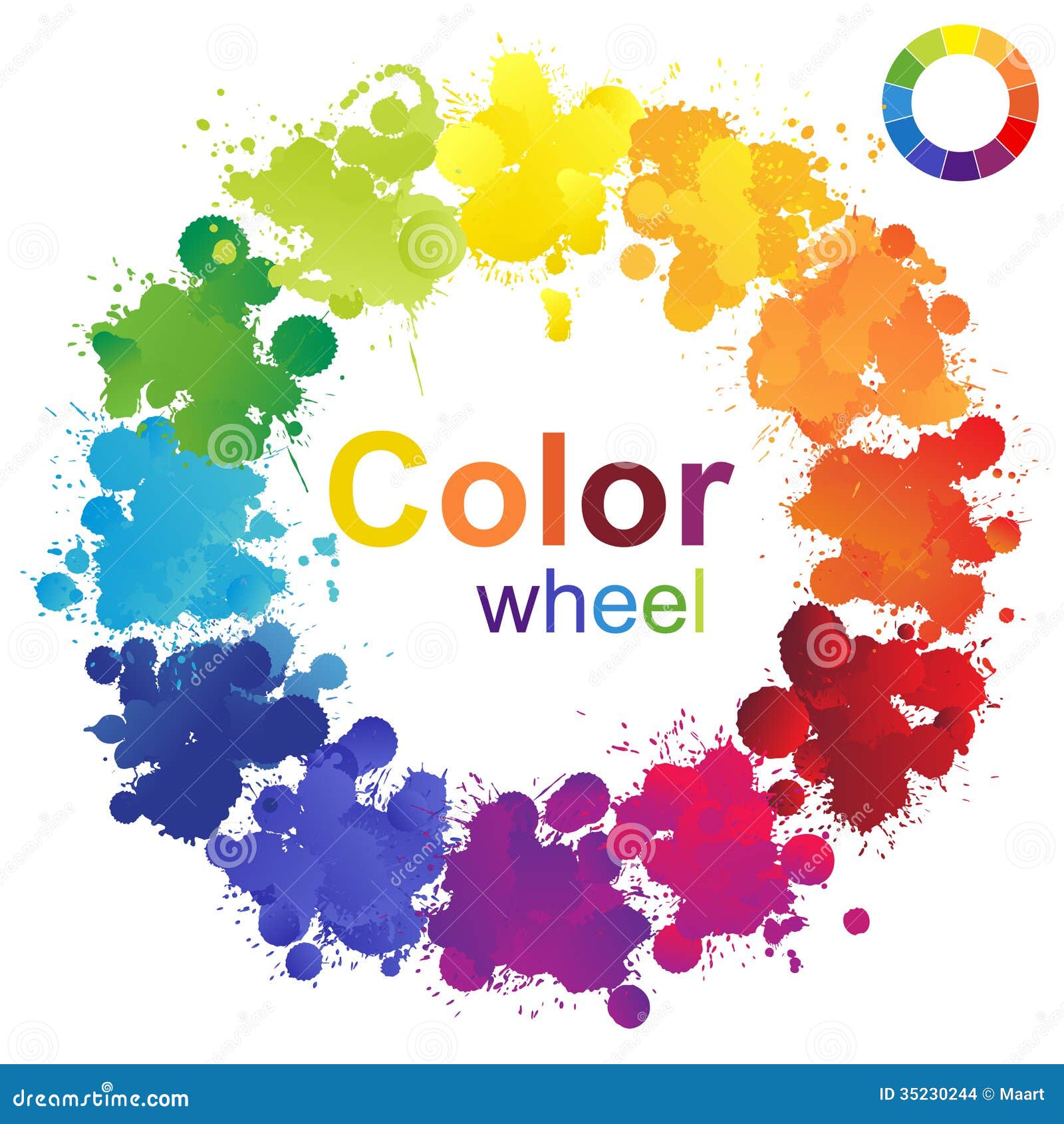 Color wheel stock vector. Illustration of samples, guides - 35230244