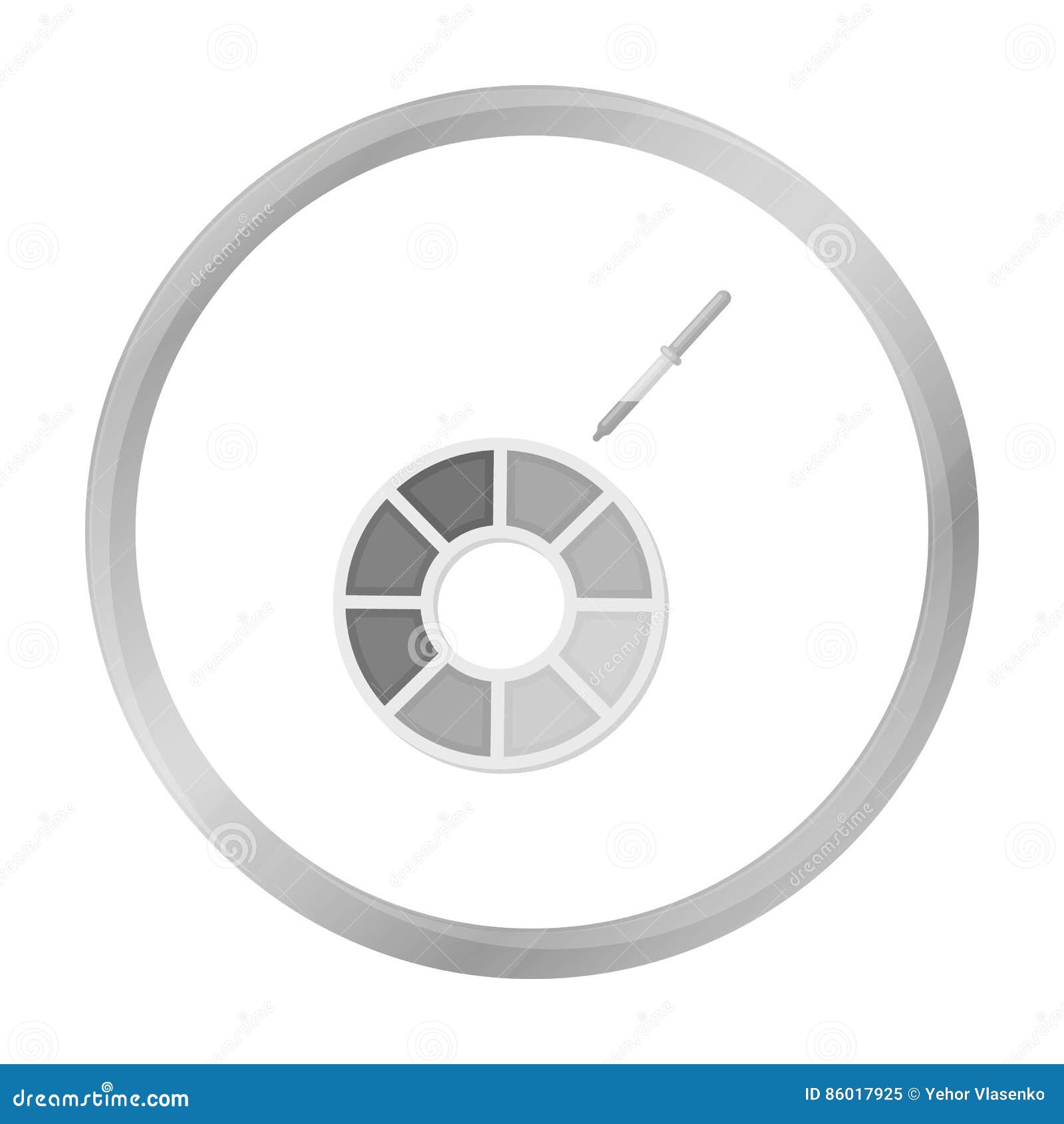 Color Wheel Icon Isolated on White. Typography Symbol Stock Vector ...