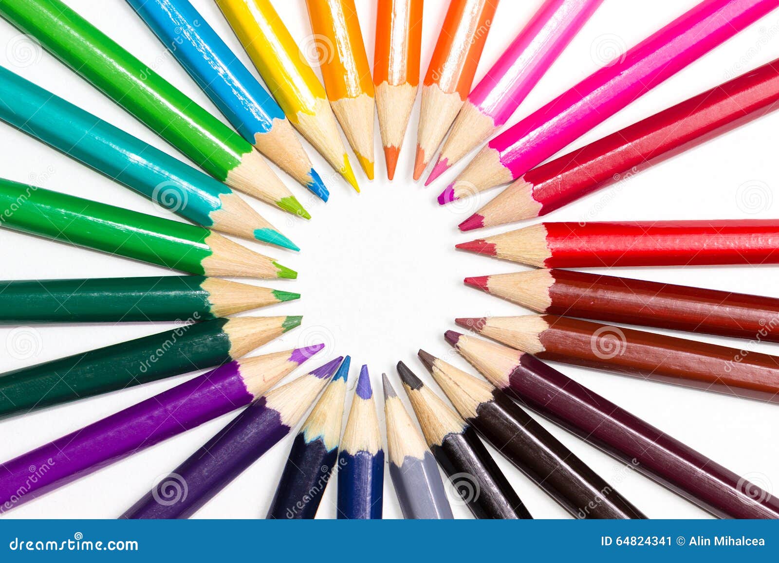 Color Wheel Made or Pencils Stock Image - Image of tool, palette: 64824341