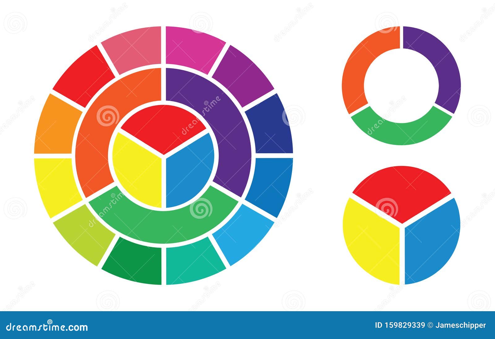 Color Wheel Selection Group Stock Illustration - Illustration of guide ...